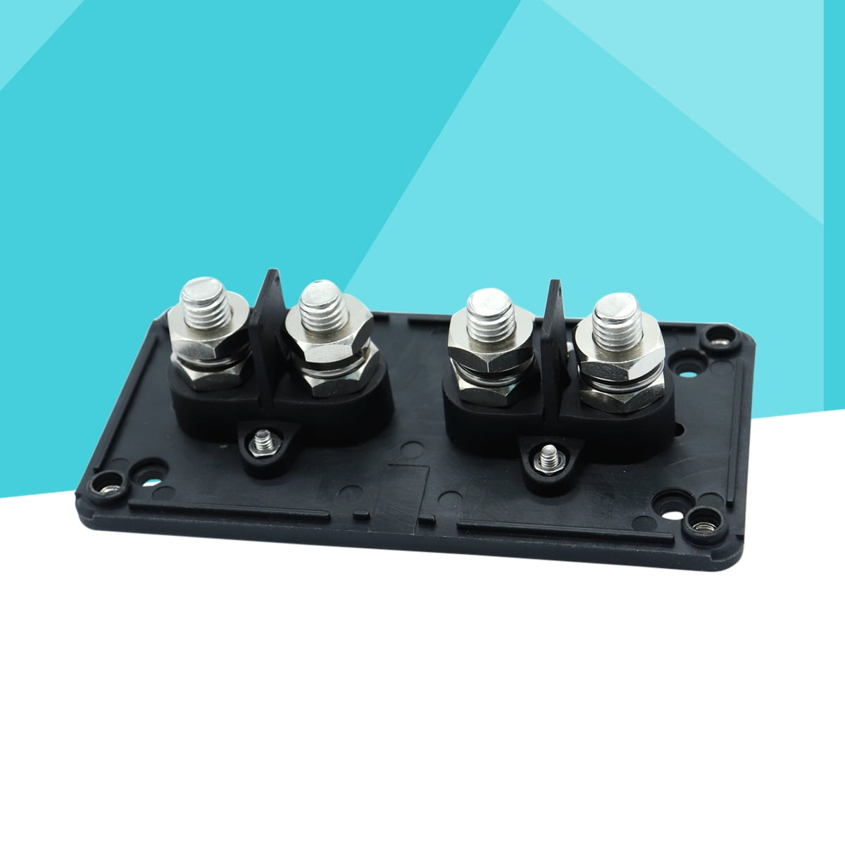 DC 48V 200A 4 M10 Terminal Studs Heavy Duty Bus Bar Power Distribution Block for Car Boat (Black ...