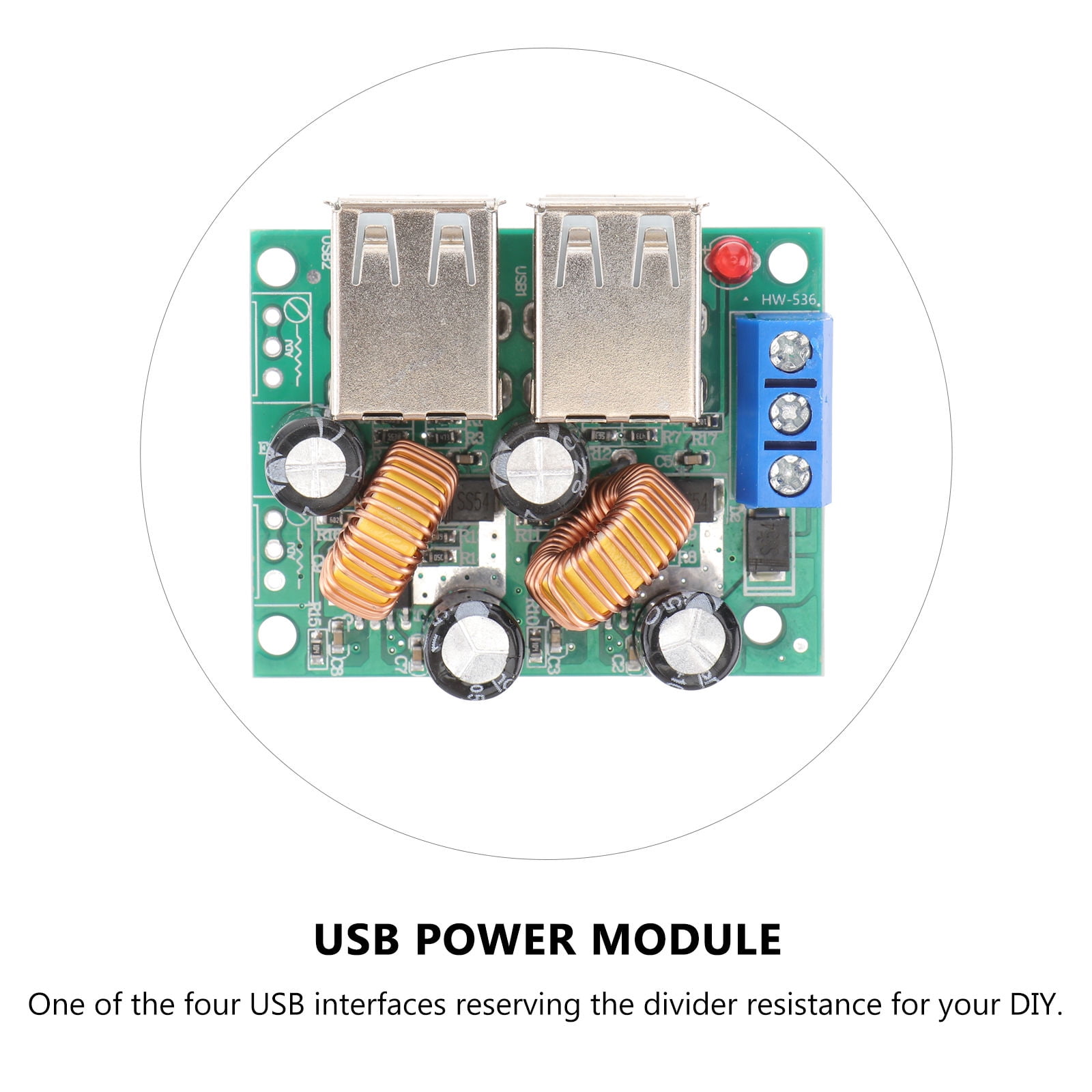DC 9V 12V 18V 20V to 5V Power Module with 4 USB Ports - Walmart.com