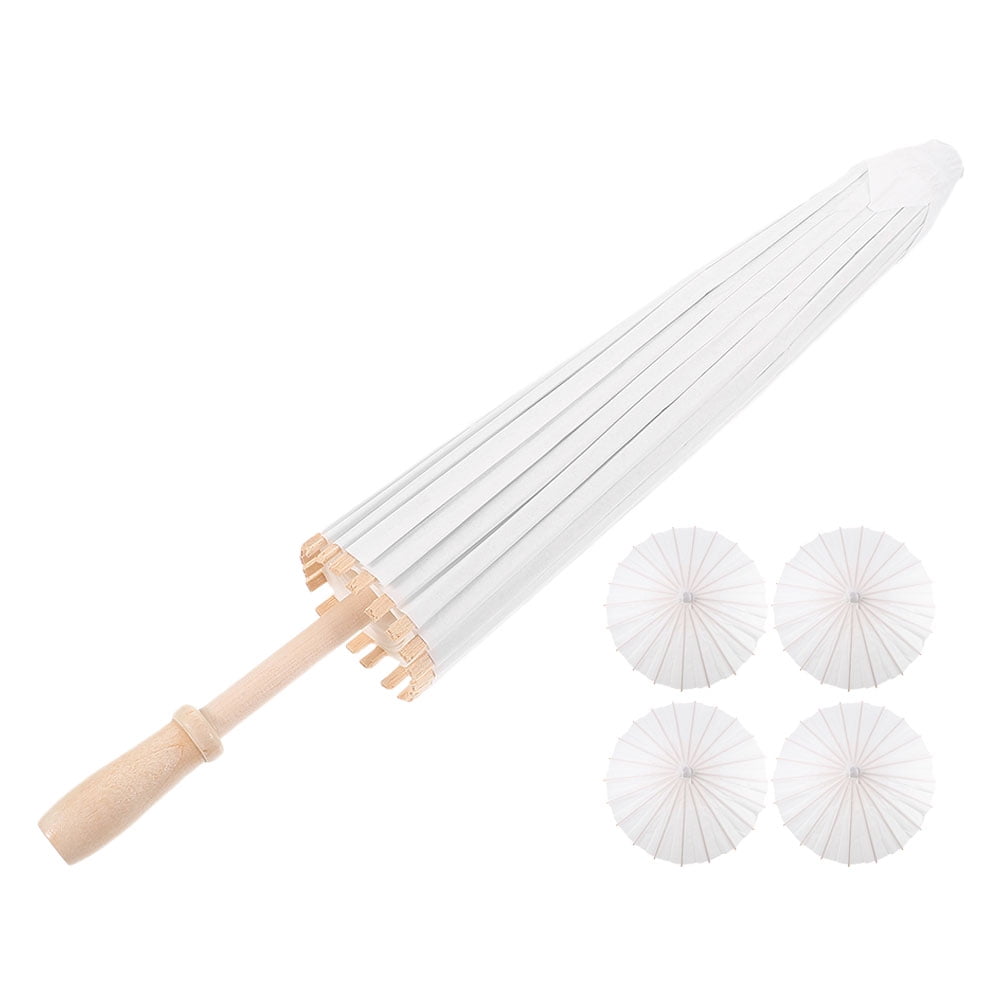 HOMEMAXS DIY Paper Umbrella for Decoration White Oil Paper Umbrella ...