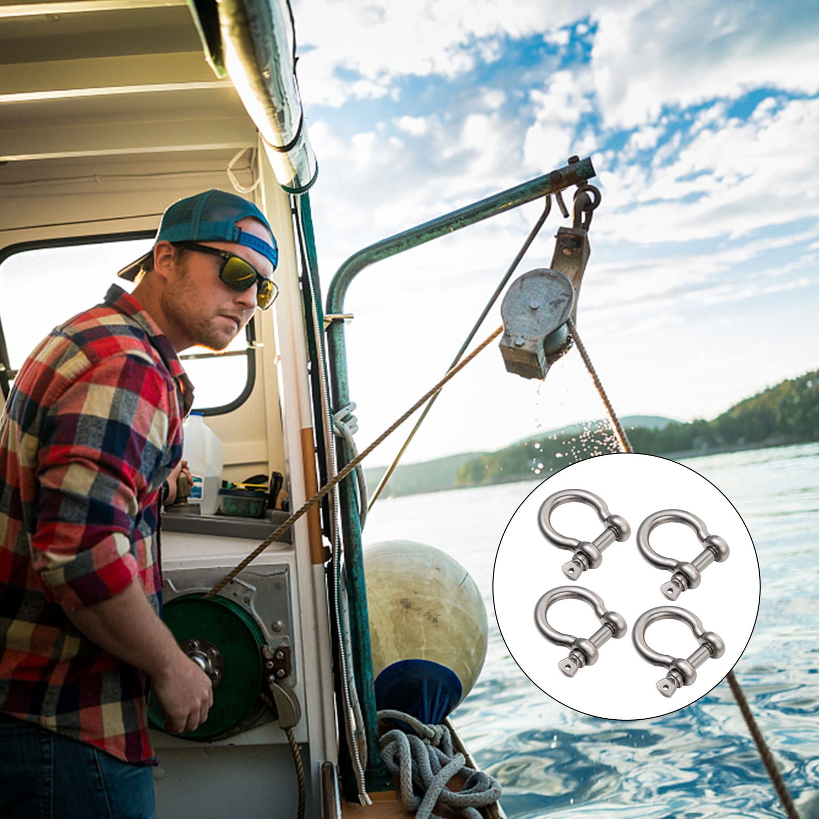 HOMEMAXS DShaped Stainless Steel Shackle for Daily Use with Durable ...