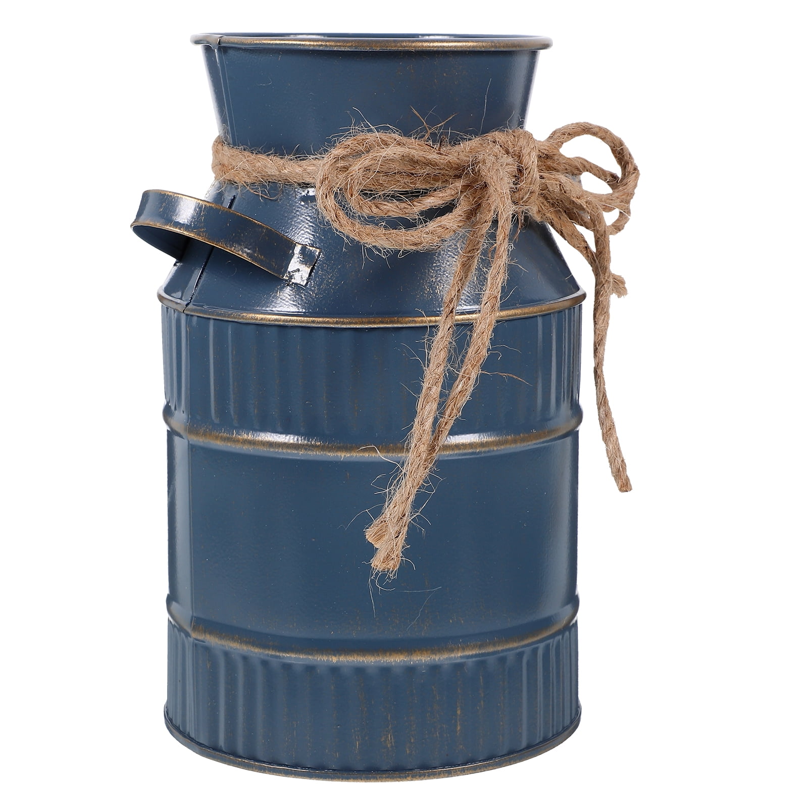 HOMEMAXS Dark Blue Rustic Can Pot Home Decor Retro Milk Bottle Vase ...