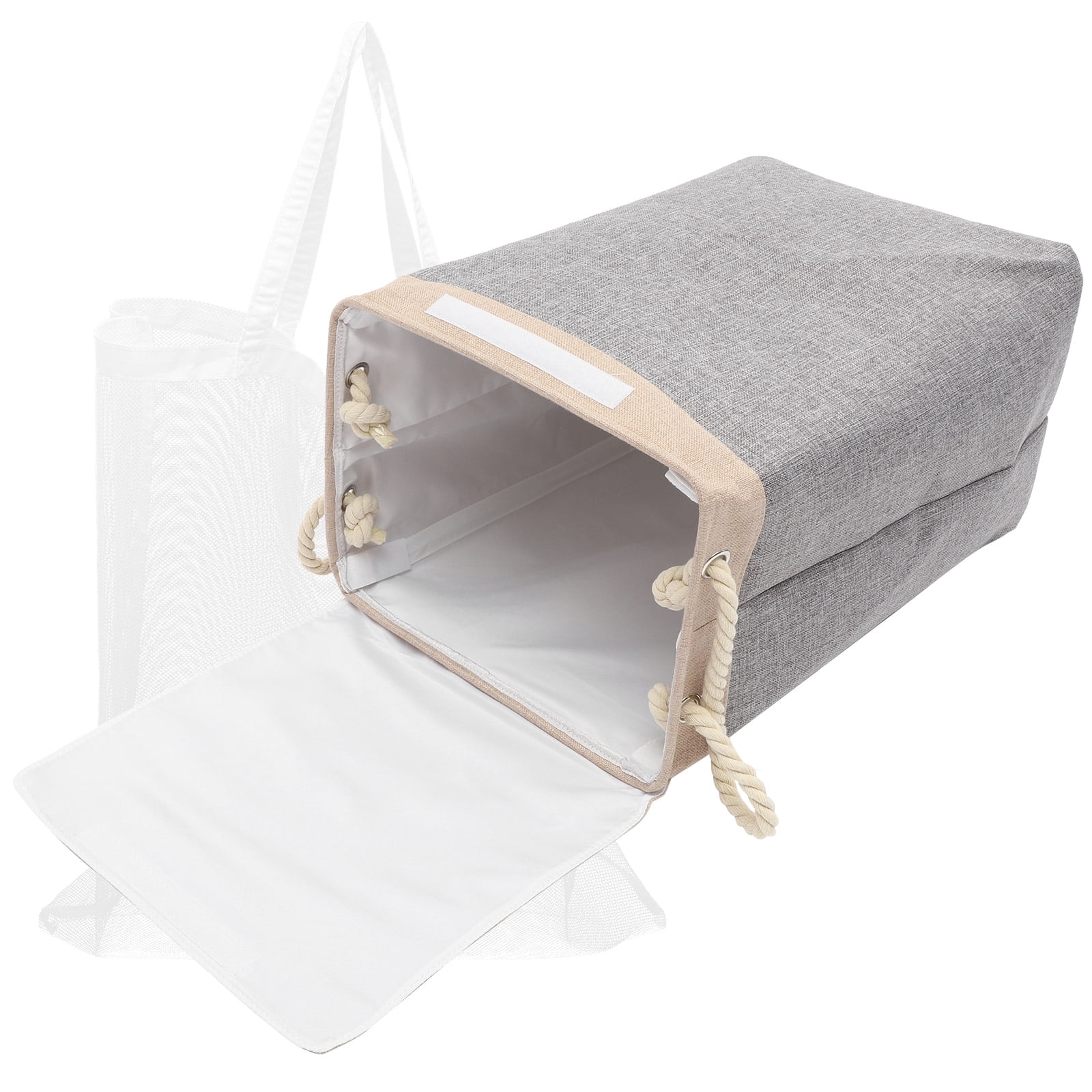 HOMEMAXS Dark Light Colour Laundry Basket Tall Dirty Baskets Wicker ...