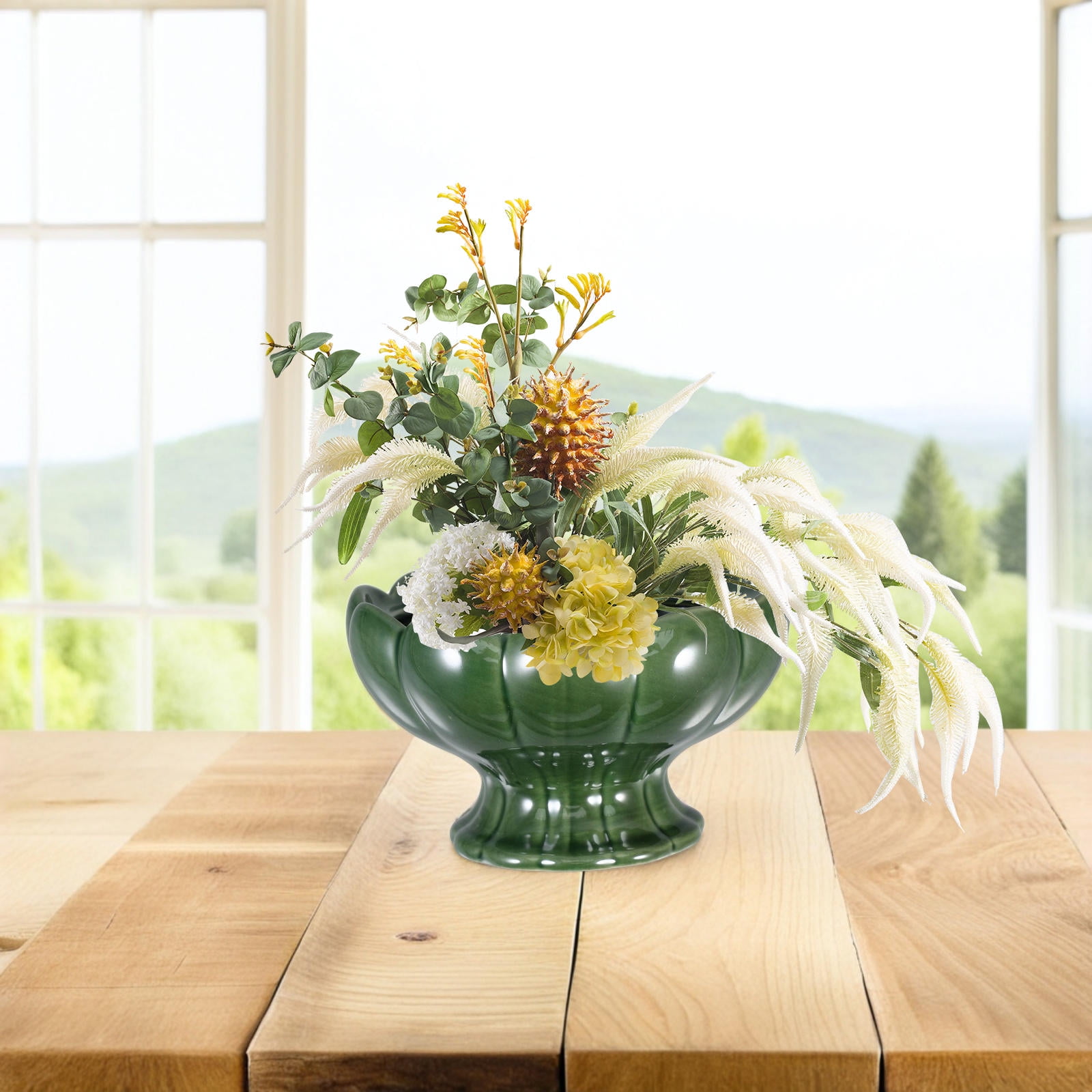 HOMEMAXS Decorative Ceramic Flower Pot Minimalist Flower Arrangement ...