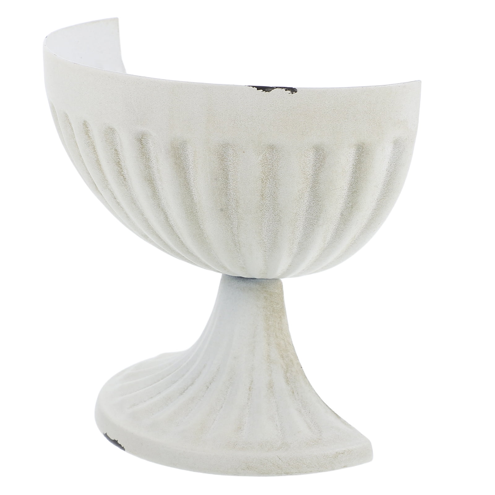 HOMEMAXS Decorative Vase White Flowerpot Artistic Planter Novelty Half ...