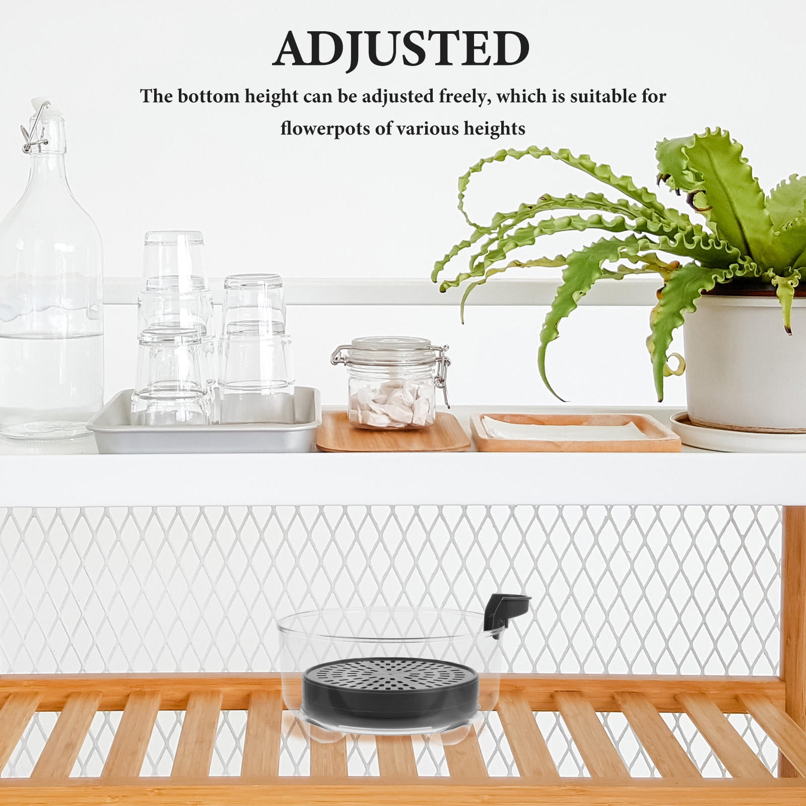 HOMEMAXS Deep Plastic Self Watering Tray - Heavy Duty Drip Tray For ...