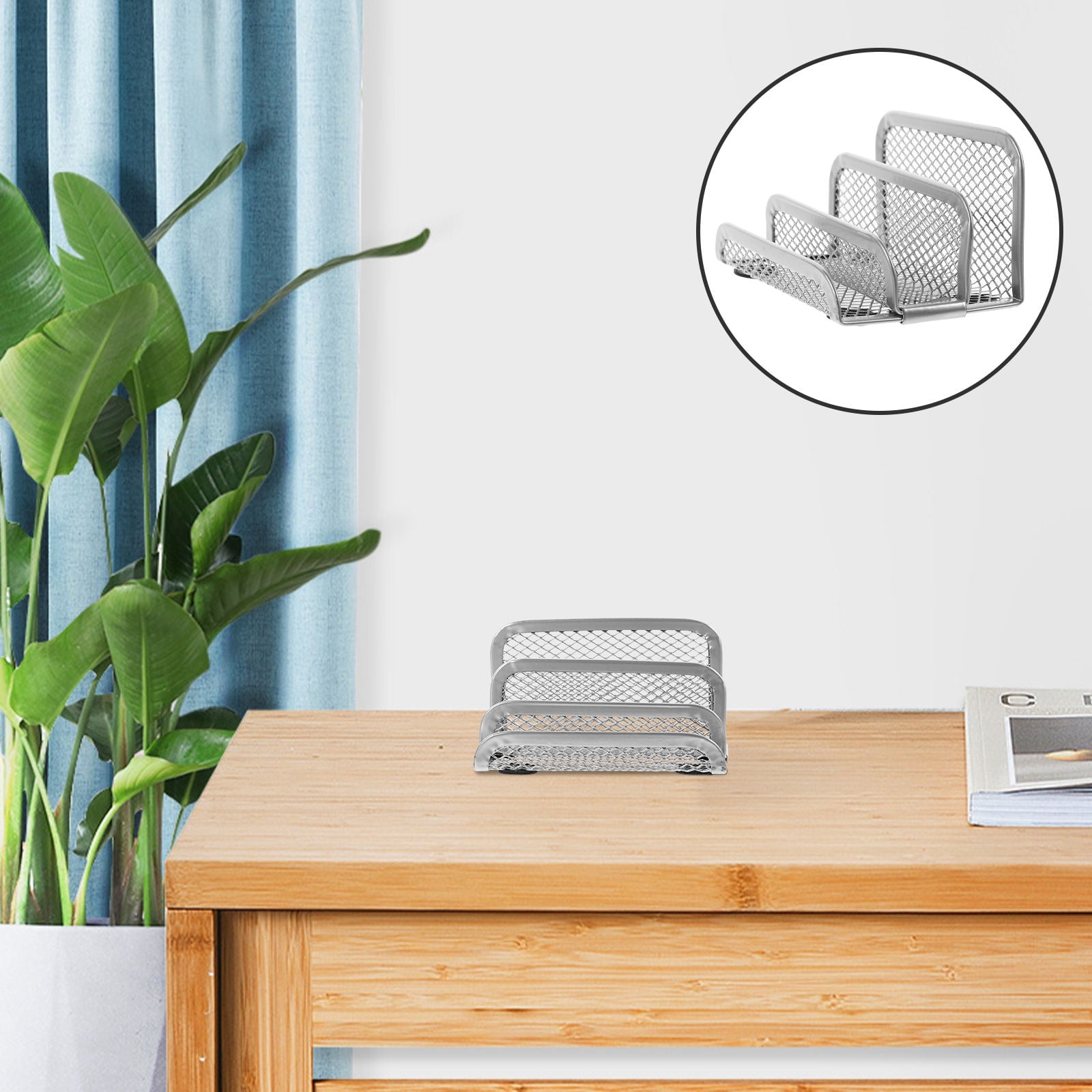 HOMEMAXS Delicate Book Rack Desktop Bookshelf Letter Grid File Vertical ...