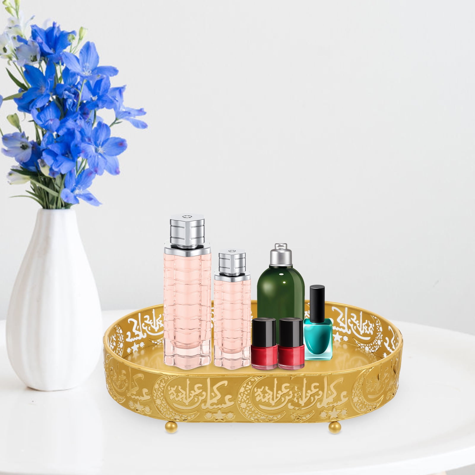 HOMEMAXS Desktop Metal Serving Tray Multifunctional Storage Box Metal ...