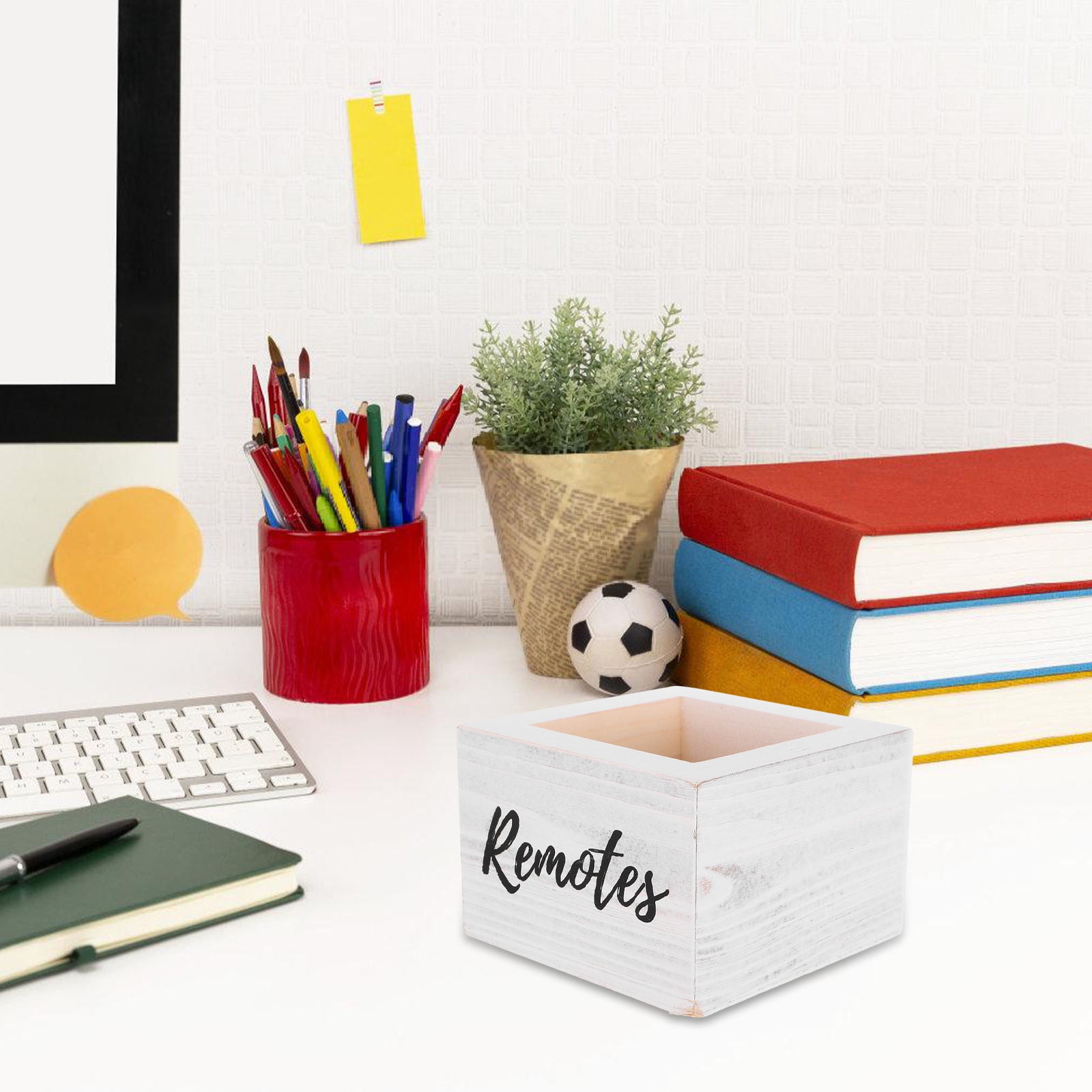 HOMEMAXS Wooden Remote Control Storage Box Multi Color Desktop ...