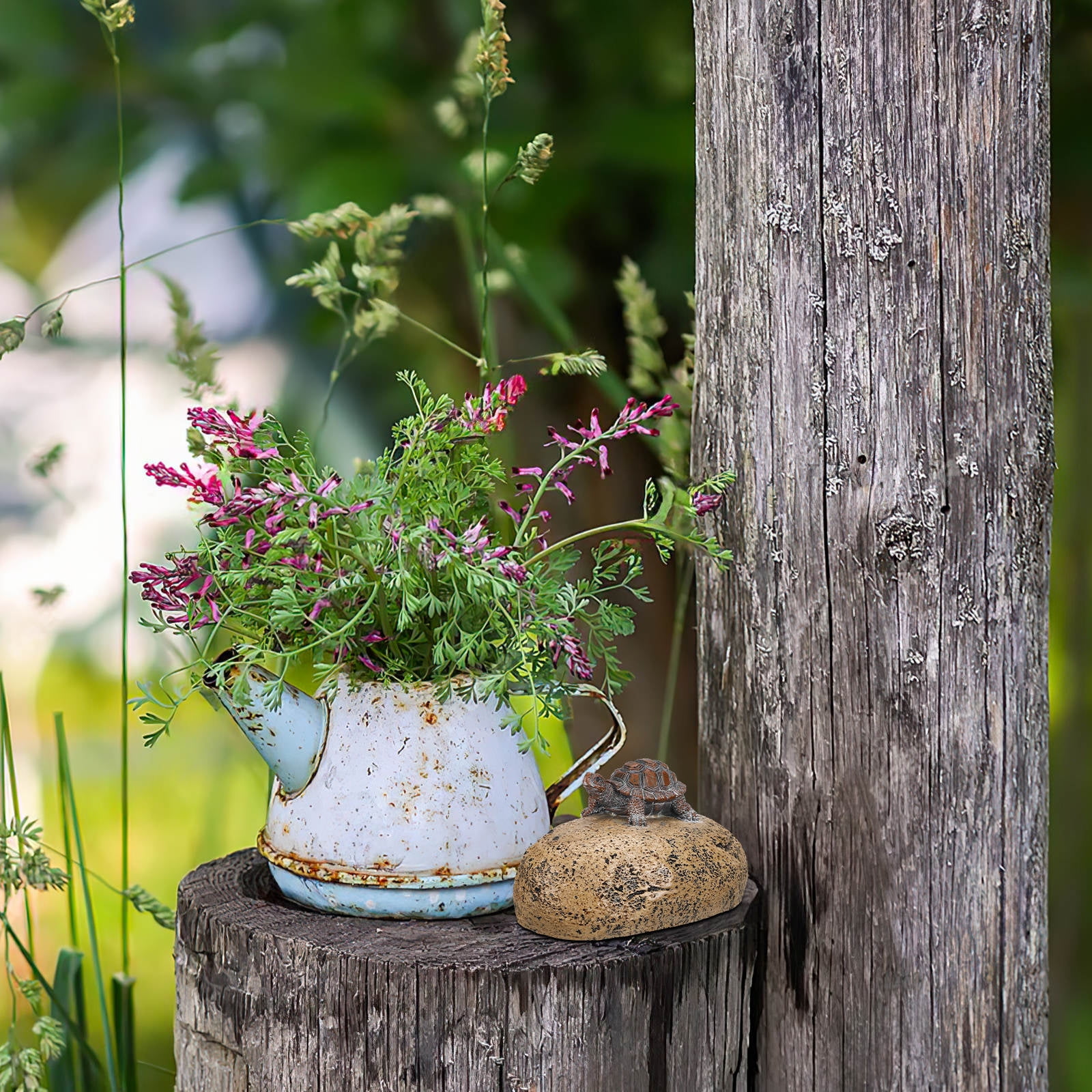 HOMEMAXS Discreet Key Holder Resin Rock Turtle Statue Outdoor Garden ...