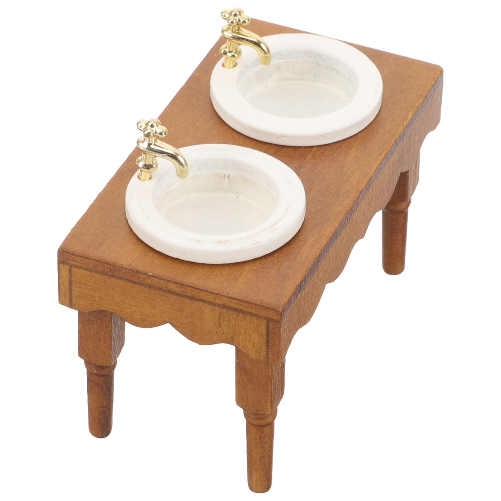 HOMEMAXS Doll House Miniature Bathroom Washbasin Prop Bathroom Sink ...