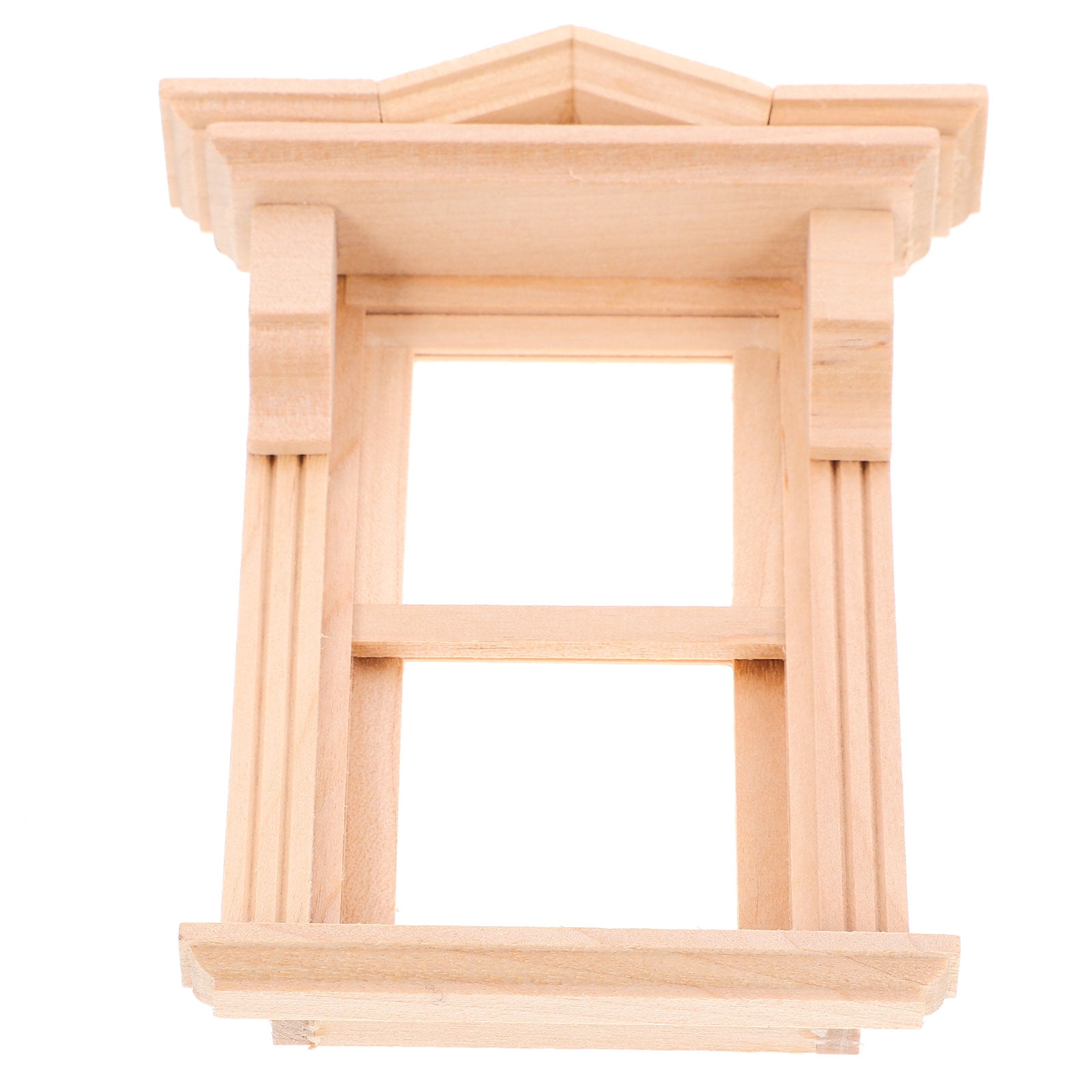 HOMEMAXS Doll House Miniature Window Wood Window Frame Model Mini House ...