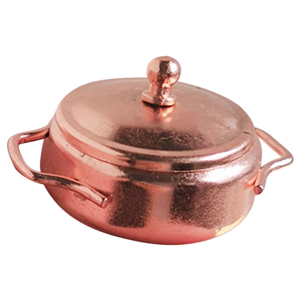 HOMEMAXS Doll House Pot Mini Stew Pot Model Miniature Pot Pan Kitchen ...