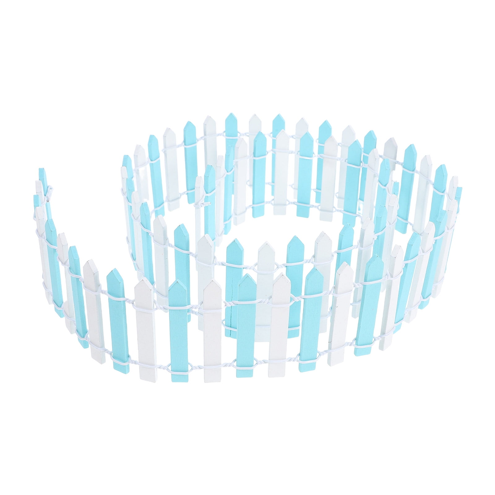 HOMEMAXS Miniature Wooden Fence for DIY Projects Skyblue Small Fence ...