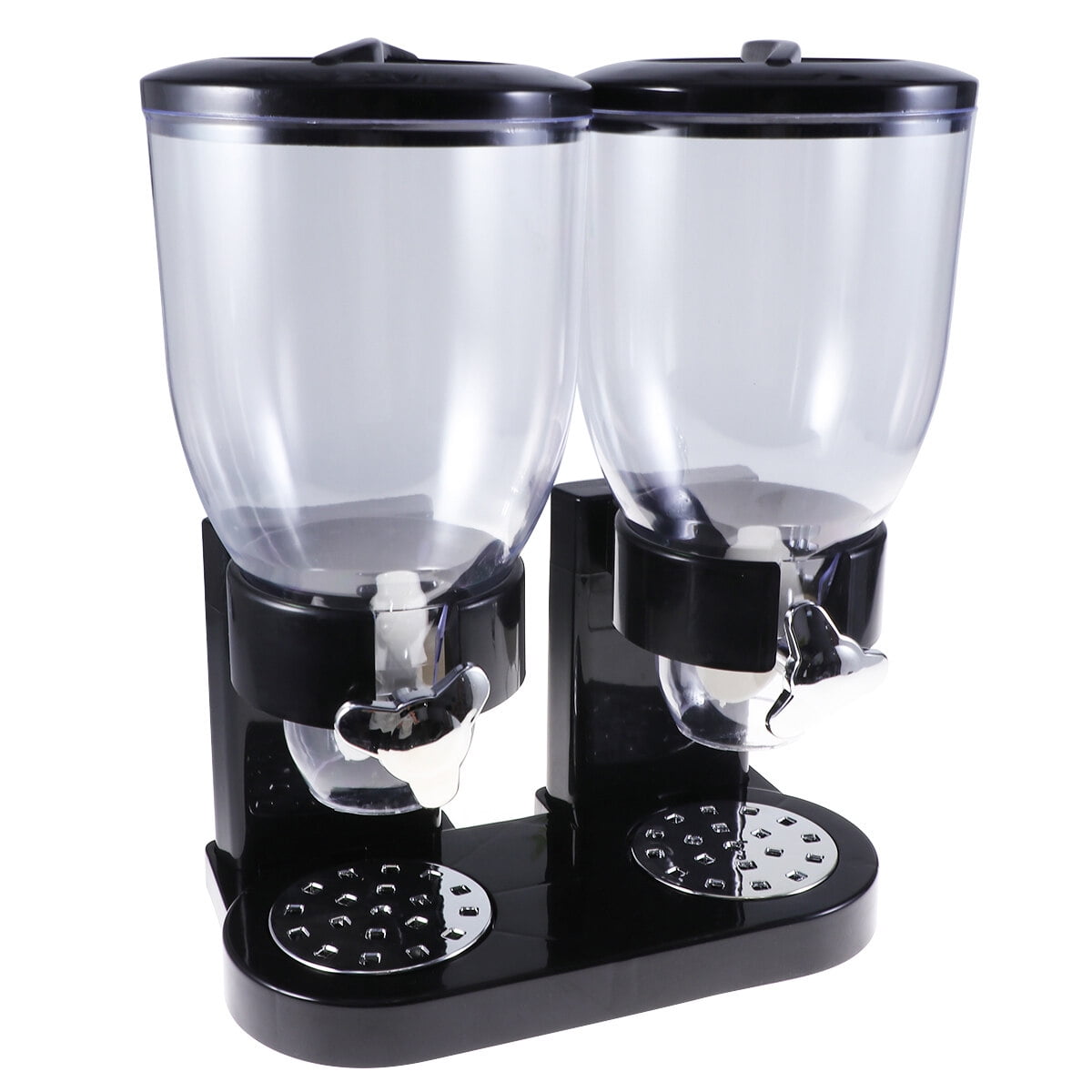 HOMEMAXS Double Cereal Dispenser Oatmeal Storage Canister Dry Food Jar ...