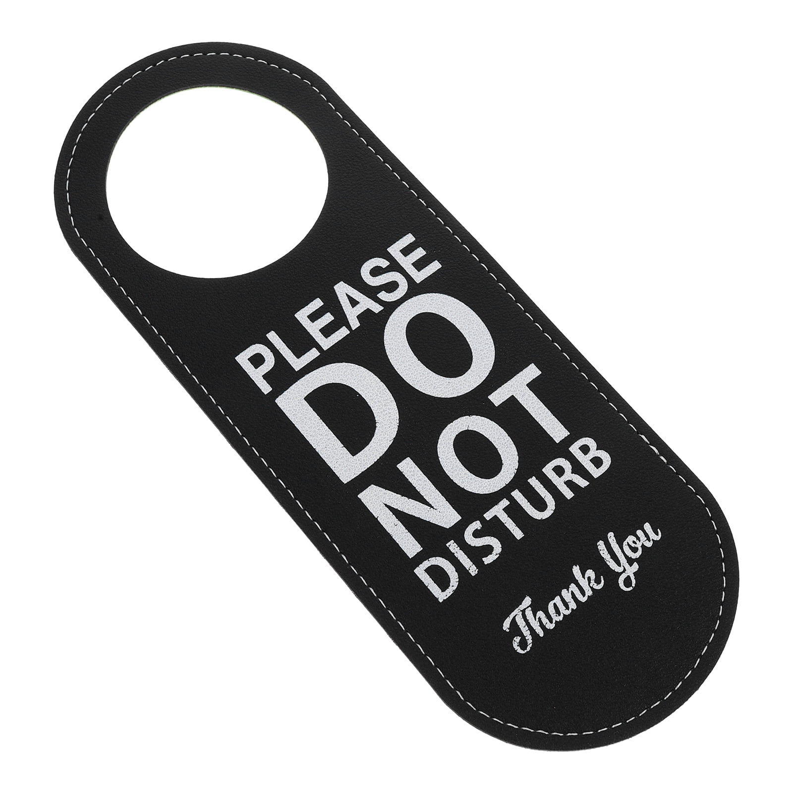 HOMEMAXS Double Sided PU Leather Do Not Disturb Door Sign for Office ...