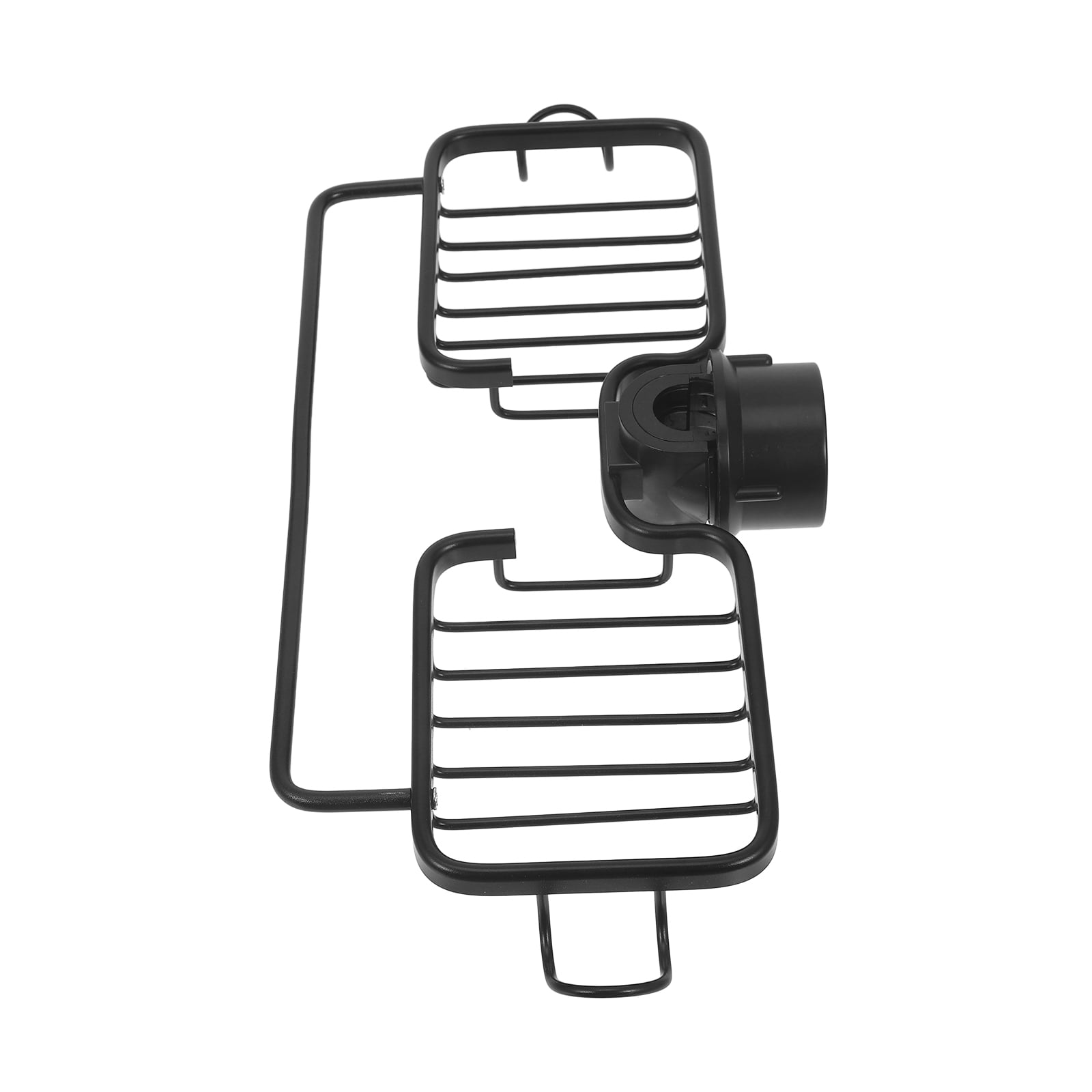 HOMEMAXS Drain Basket Sink Sponge Holder for Kitchen Drainer Tray Black ...