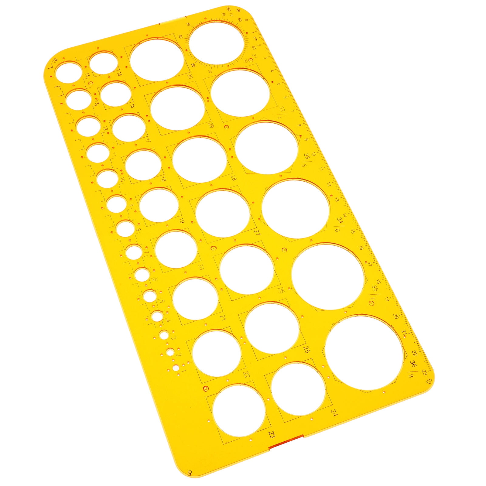 Yellow Multifunctional Drawing Tool with Geometric Shapes for Crafts ...