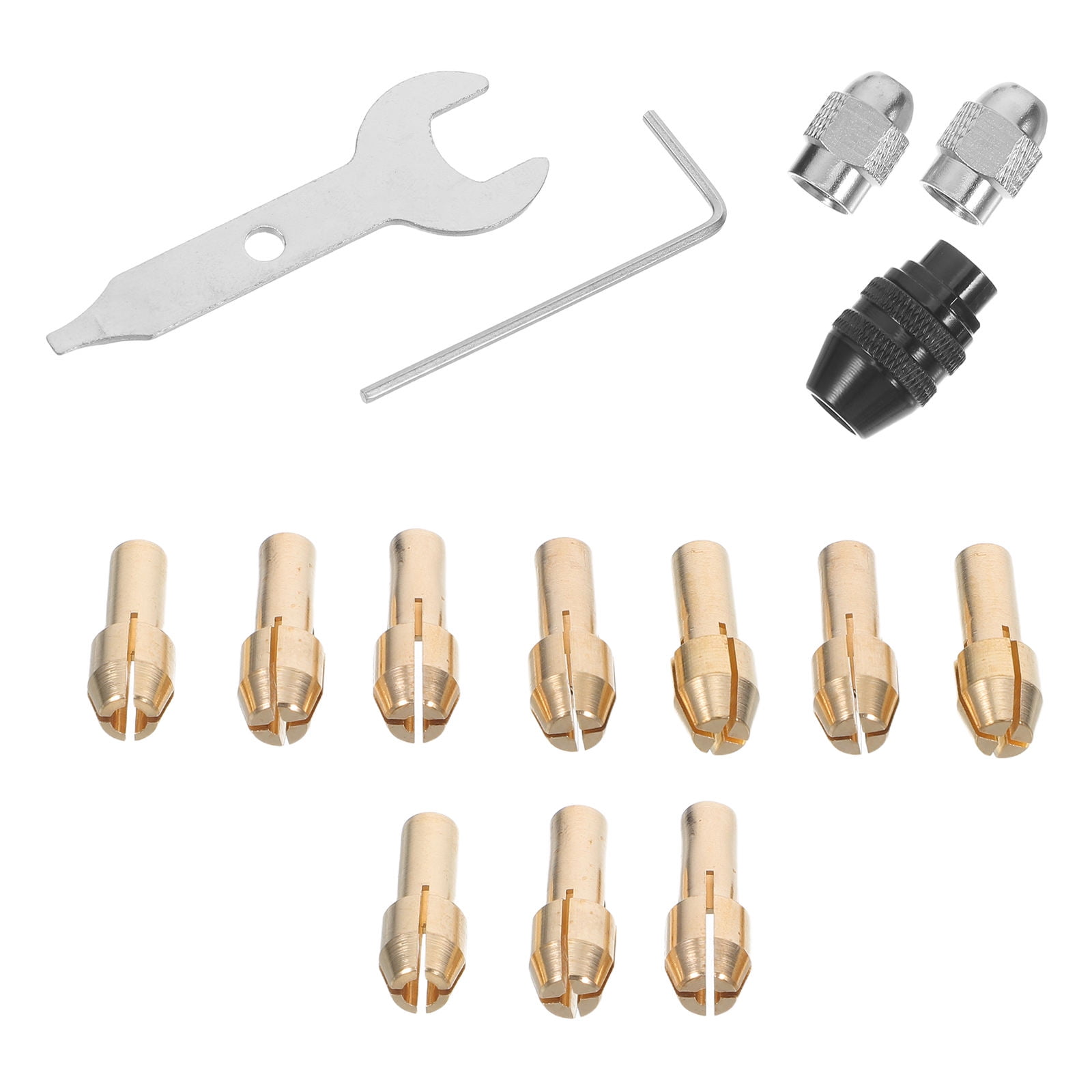 Drill Chuck Collet Set Brass Drill Chuck Tool Kit Keyless Chuck ...