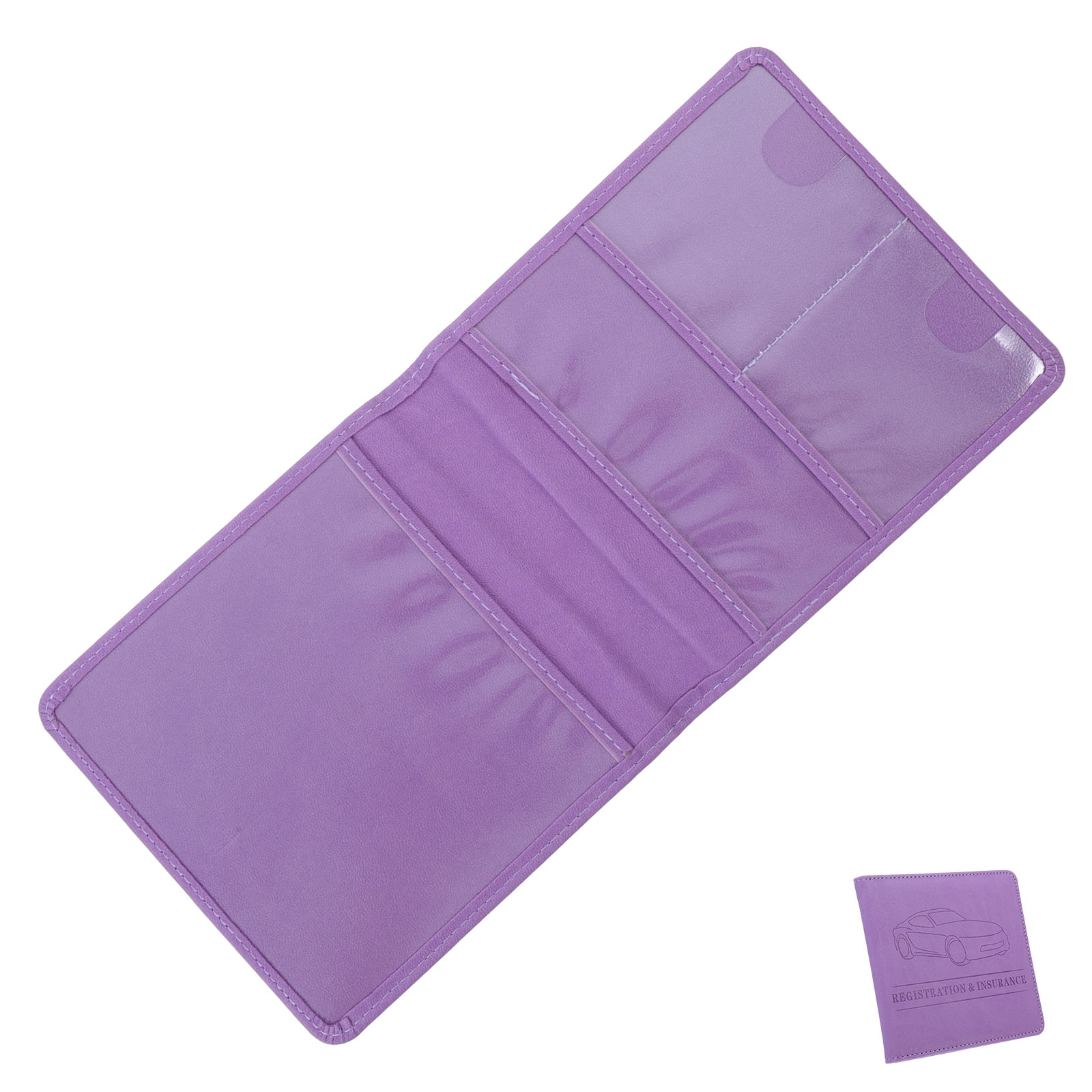 Purple Car Document Organizer with Multiple Pockets for Storage Use PU ...
