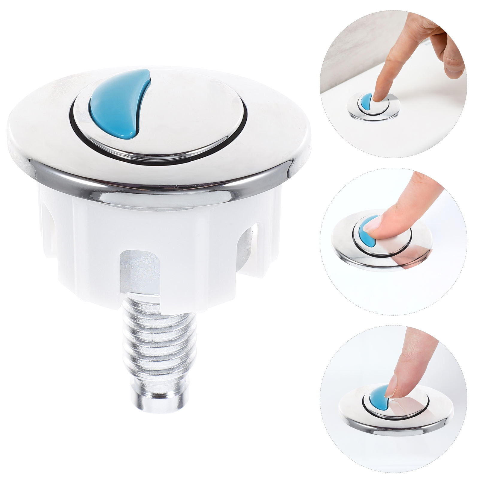 HOMEMAXS Dual Flush Toilet Button Oval Toilet Water Tank Push Button ...