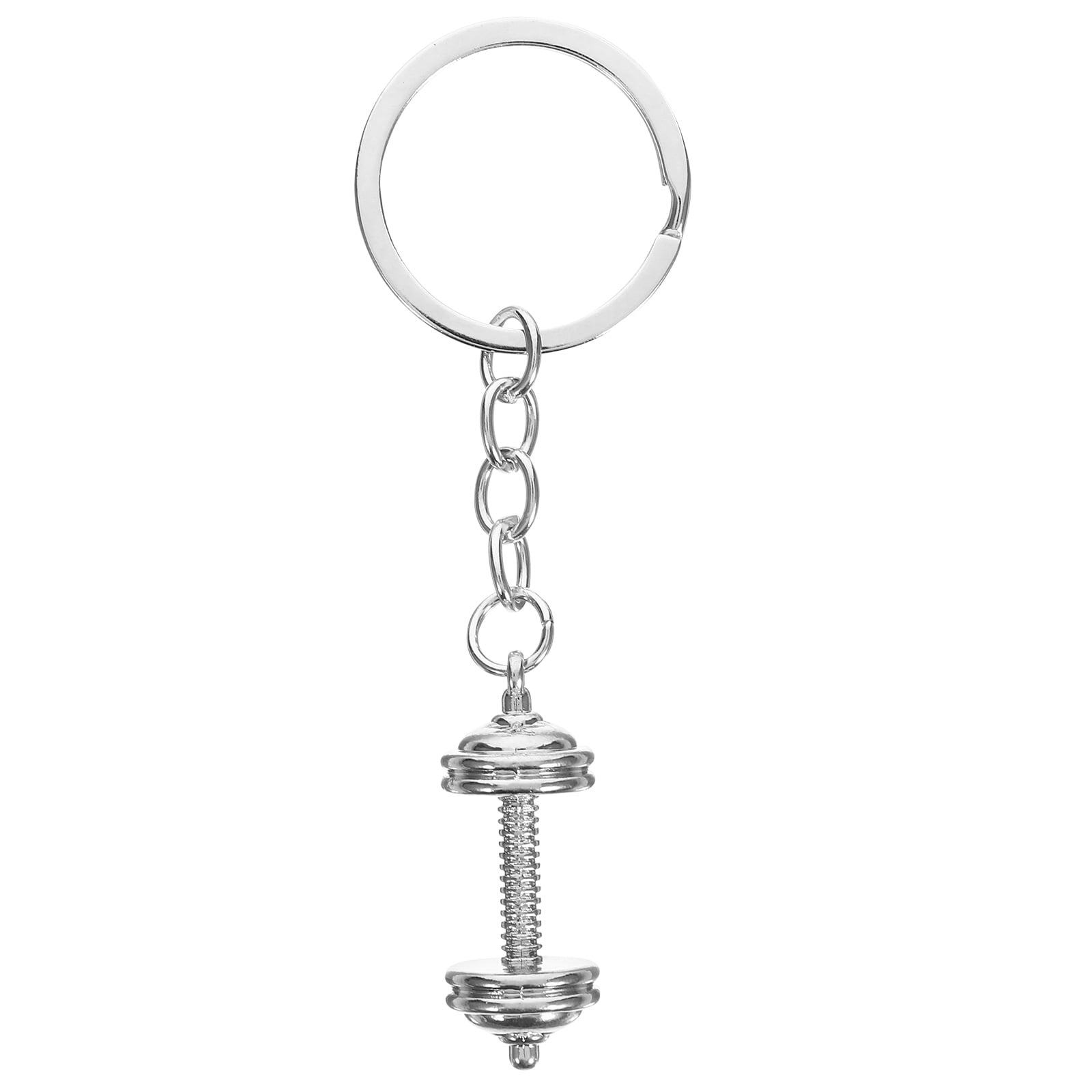 HOMEMAXS Dumbbell Keychains Exercise Pendant Ring Silver - Walmart.com