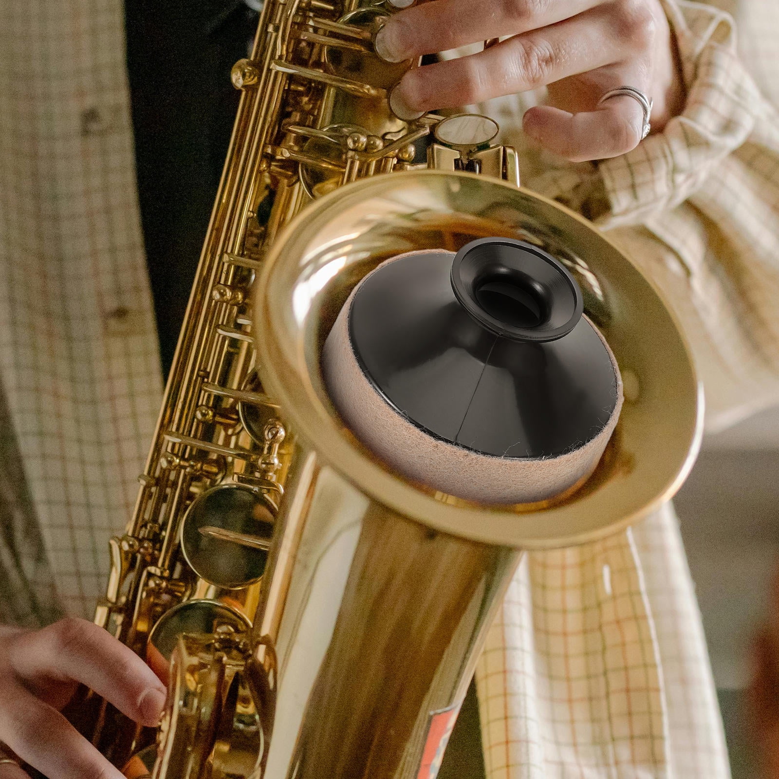 HOMEMAXS Durable Black Alto Saxophone Mute with Effective Sound ...