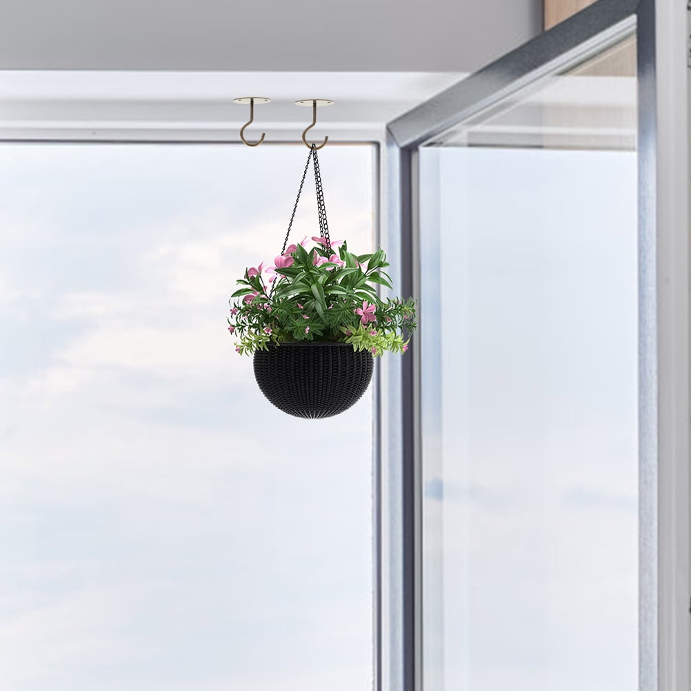 Durable Iron Hooks for Balcony Use Black Color 1 Set Portable and ...