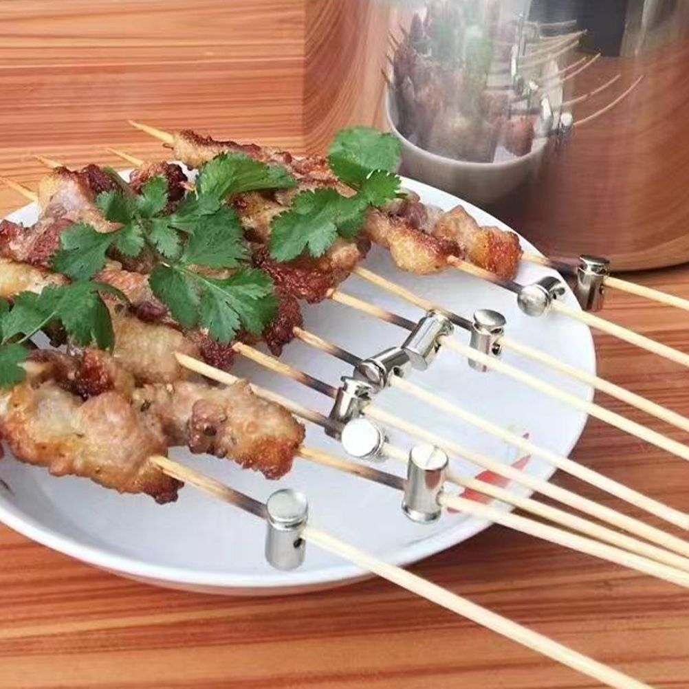 HOMEMAXS Durable Iron Wire BBQ Skewers Clips with Nonskid Design for ...
