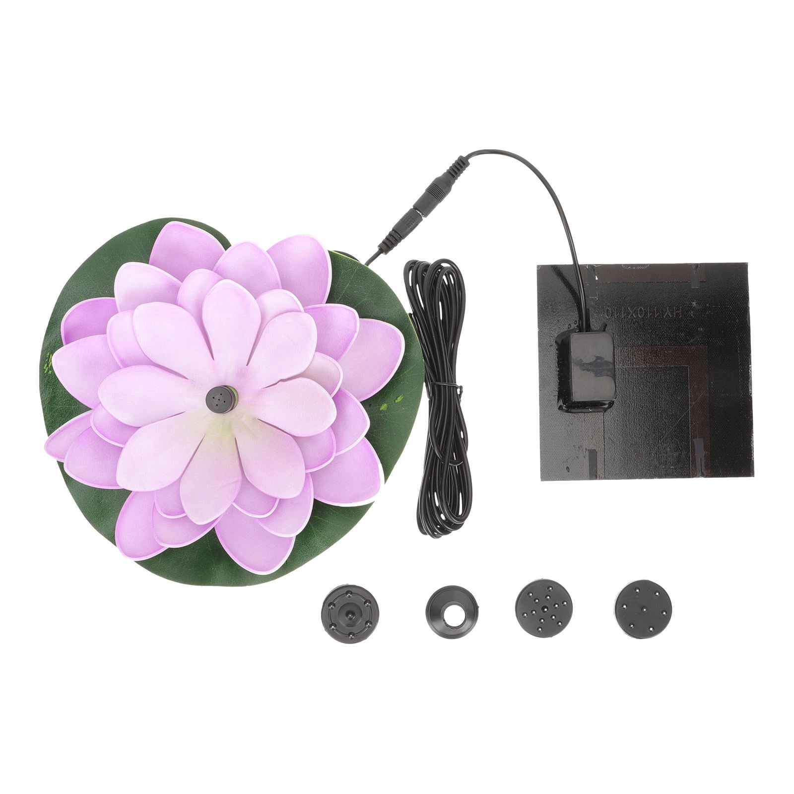 HOMEMAXS Durable Plastic Solar Water Lily Fountain for Garden ...