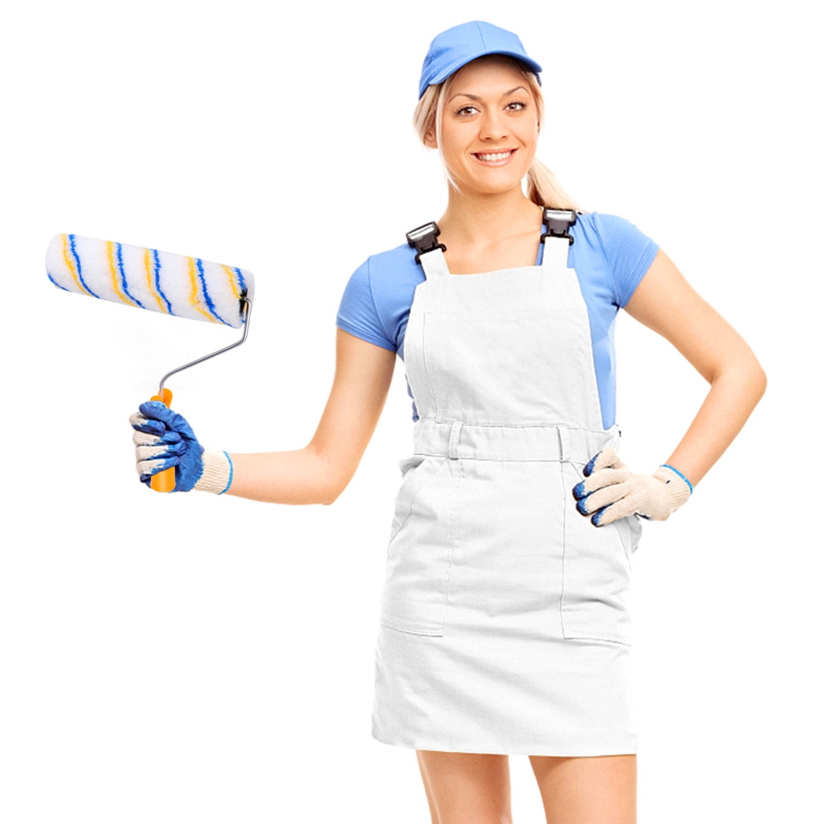 HOMEMAXS Durable Synthetic Fiber Paint Roller Brush Set of 4 for Wall ...