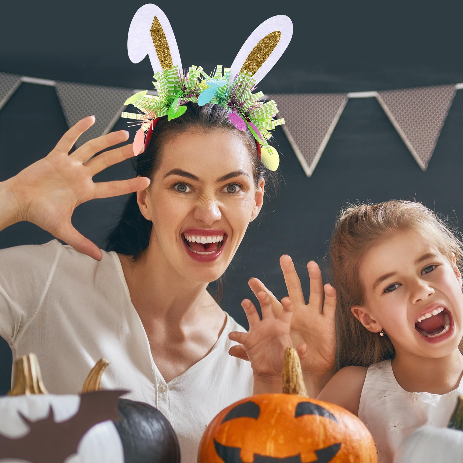 HOMEMAXS Easter Bunny Ears Headband Adorable Rabbit Ear Hair Accessory ...