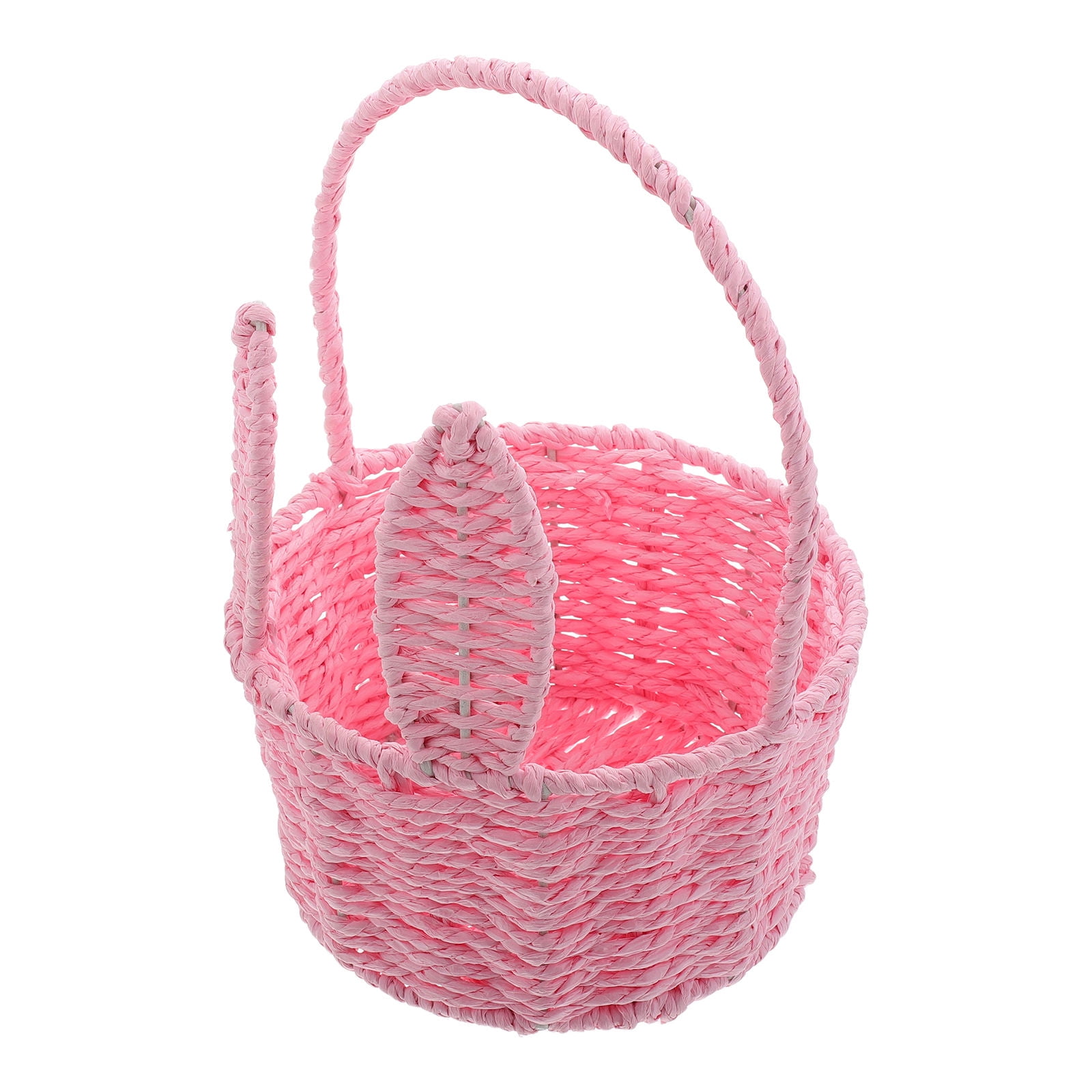 HOMEMAXS Easter Bunny Woven Basket for Party Favors Handmade Straw ...