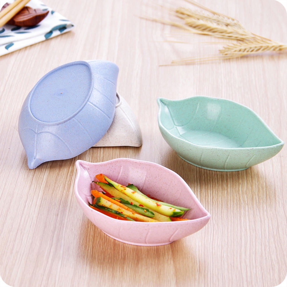 Ecofriendly Wheat Straw Seasoning Dish with Leaves Shape Design for ...