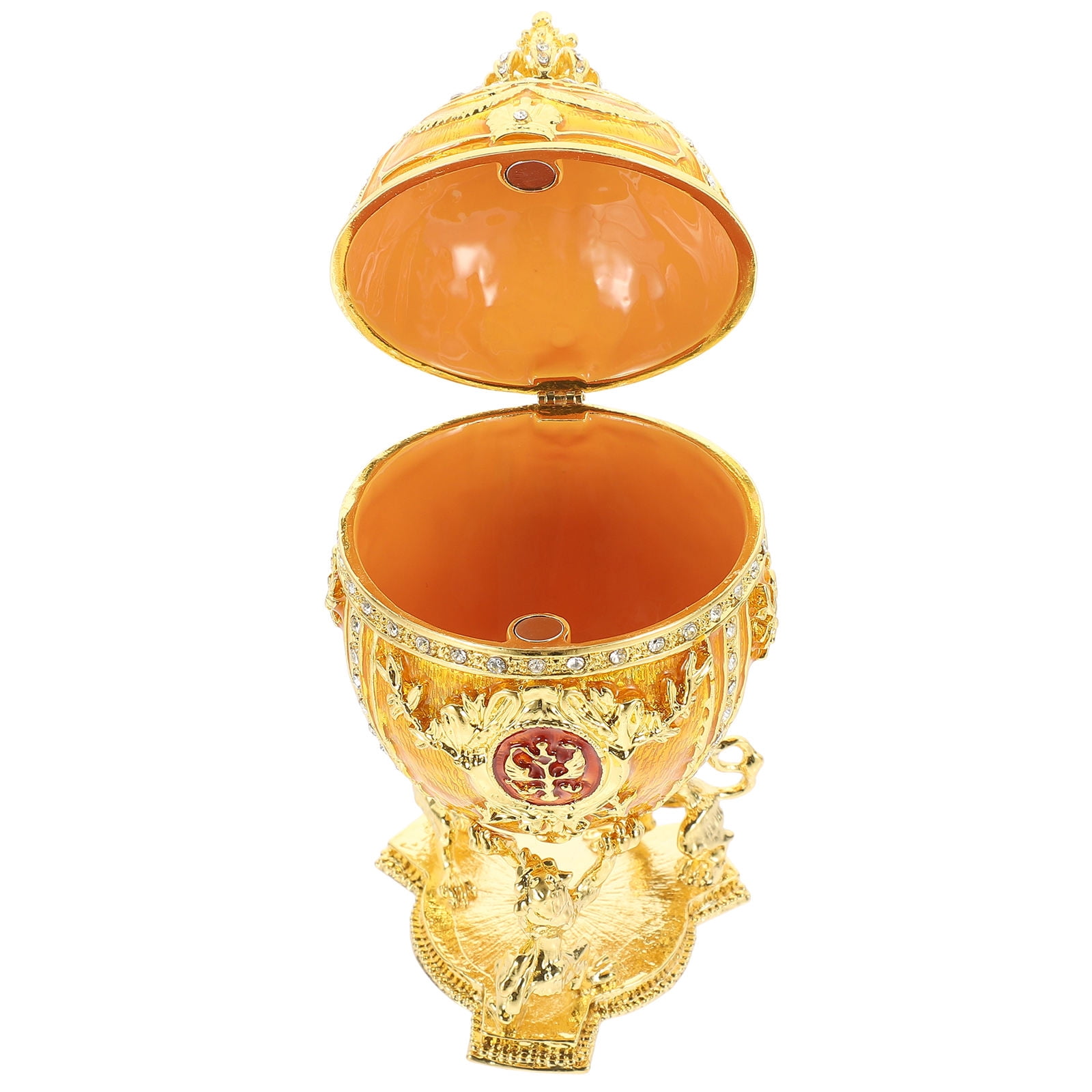 Egg Enameled Trinket Box Chic Jewelry Box Beautiful Desktop Decoration ...