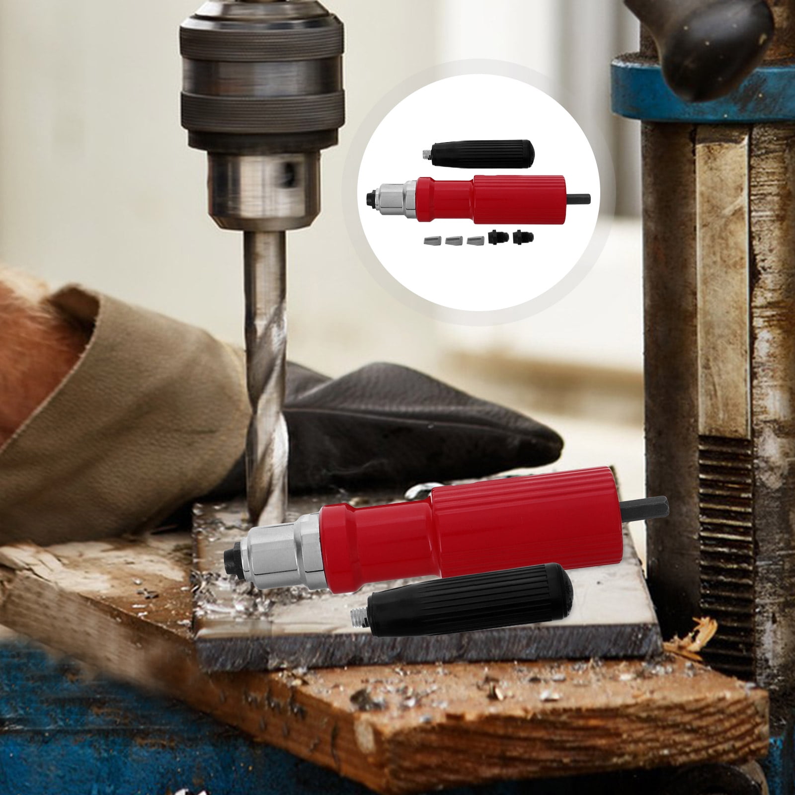 HOMEMAXS Electric Rivet Nut Machine Riveting Tool Cordless Riveting ...