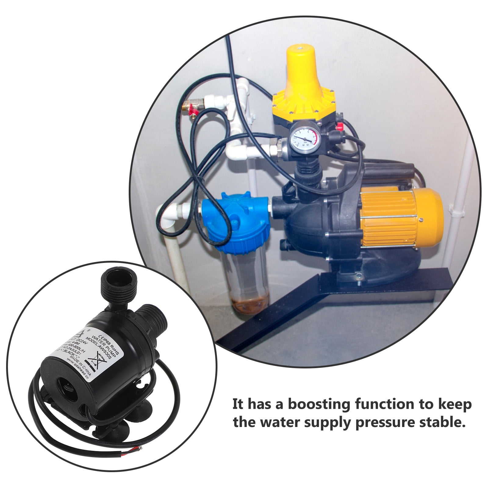 HOMEMAXS Electric Water Transfer Pump Auto Water Pressure Booster Pump ...
