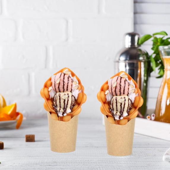 HOMEMAXS Elegant Brown Paper Food Cups for Dessert Use Disposable Snack ...