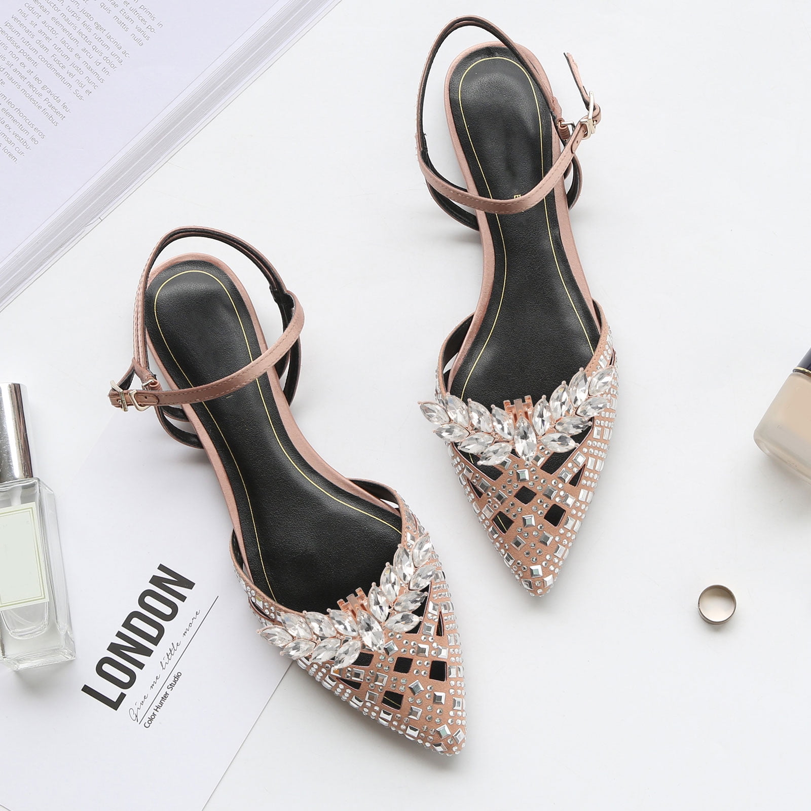 Elegant Shaped Crystal Shoe Clips for Decor with Alloy Material ...