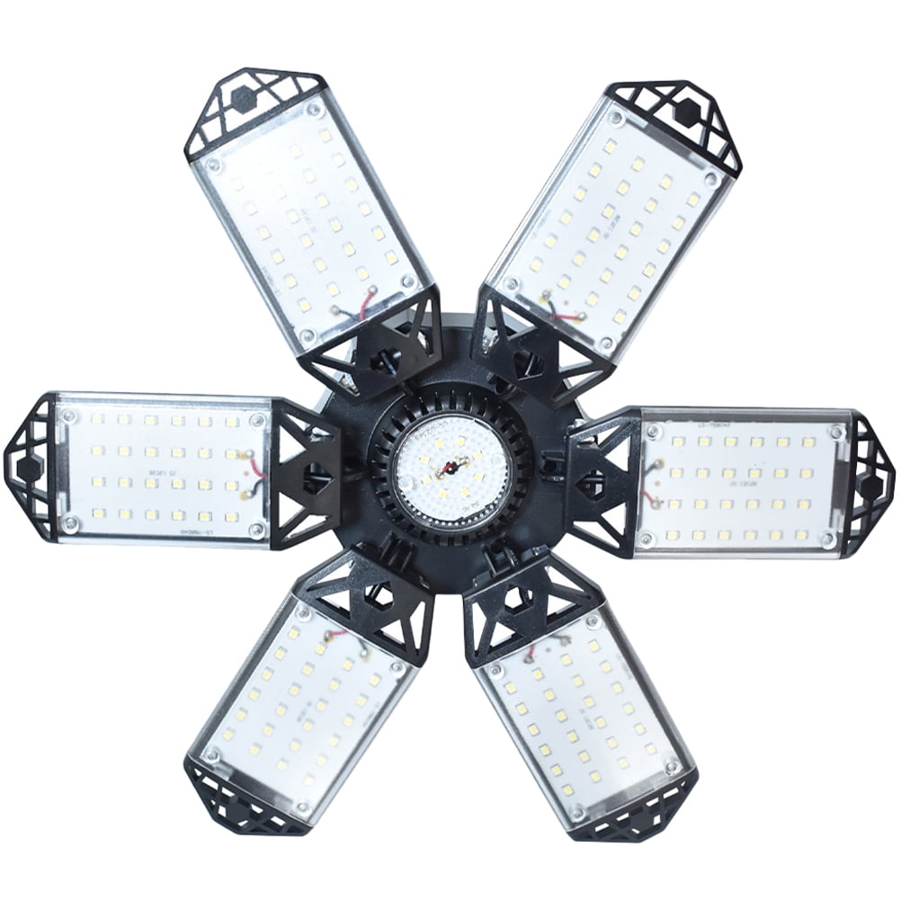 HOMEMAXS Energy-saving Ceiling Fan Lights LED Garage Lantern Bulb Black ...