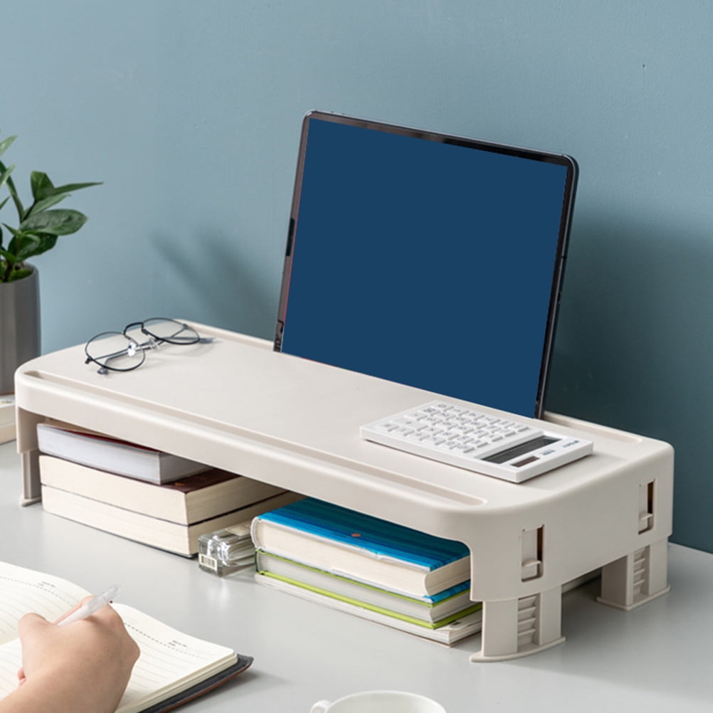 WEUVEB Desktop Computer Lifting Stand Beige 1Pack 21.3x8.7x4.6in ...