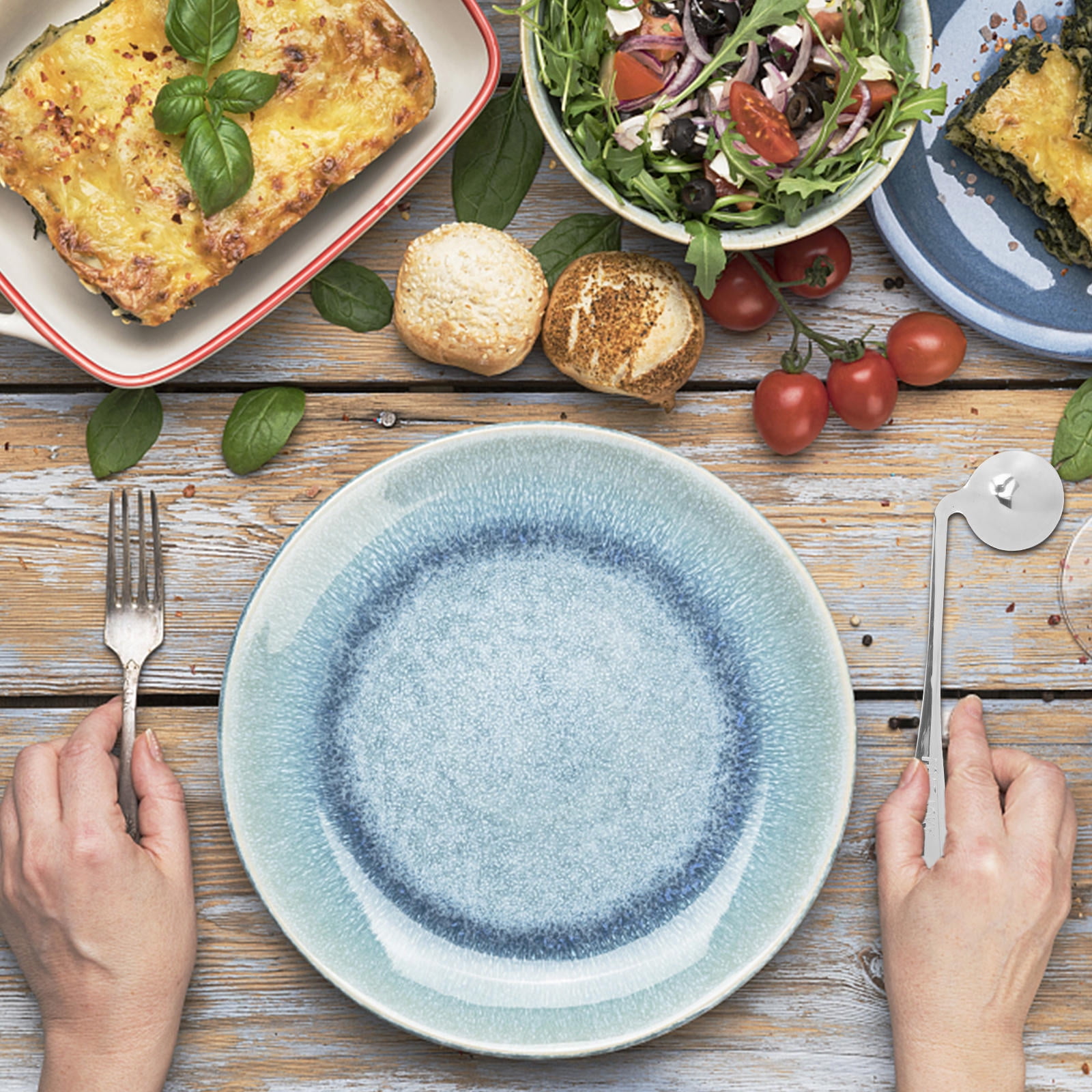 HOMEMAXS Ergonomic Stainless Steel Adaptive Spoon for Elderly with ...