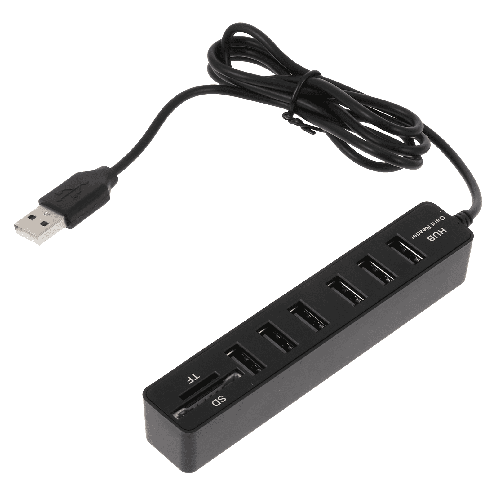 HOMEMAXS Portable USB2.0 Data Hub for Computer Use Black Adapter with ...