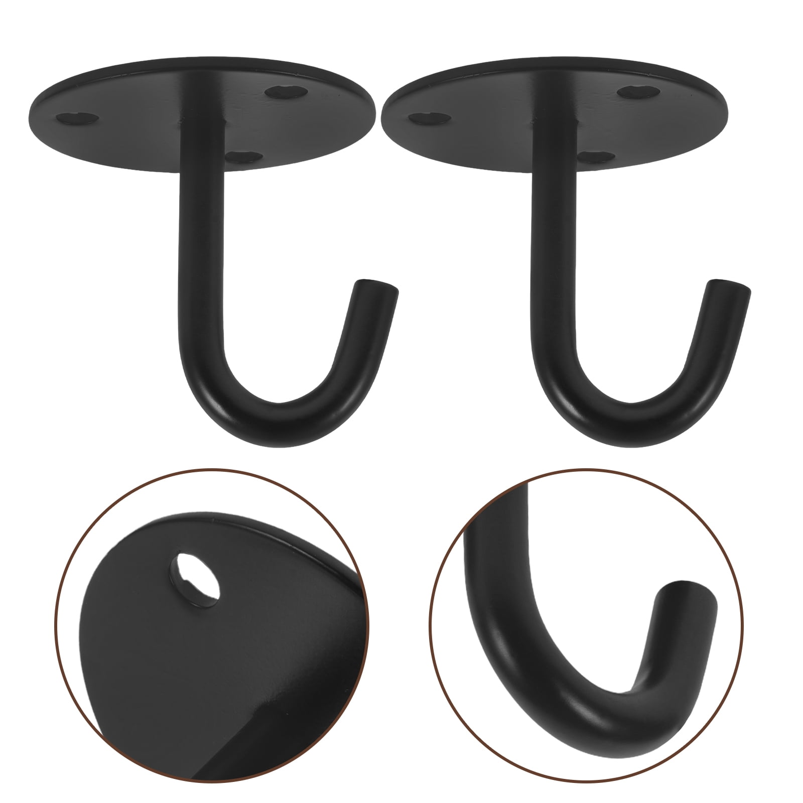 HOMEMAXS FRCOLOR 4pcs Stainless Steel J Shaped Ceiling Hooks Ring Eye ...