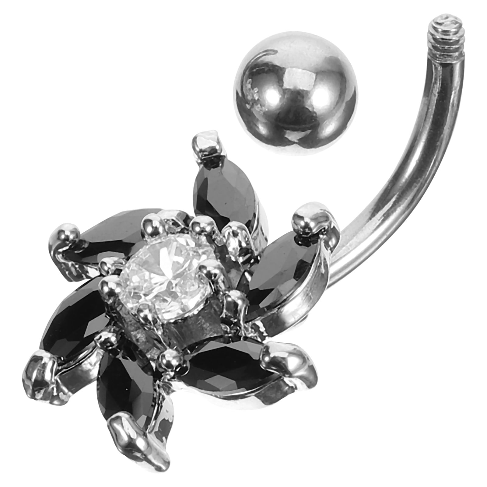 HOMEMAXS Fake Belly Button Ring Women Navel Ring Non Piercing Fake ...