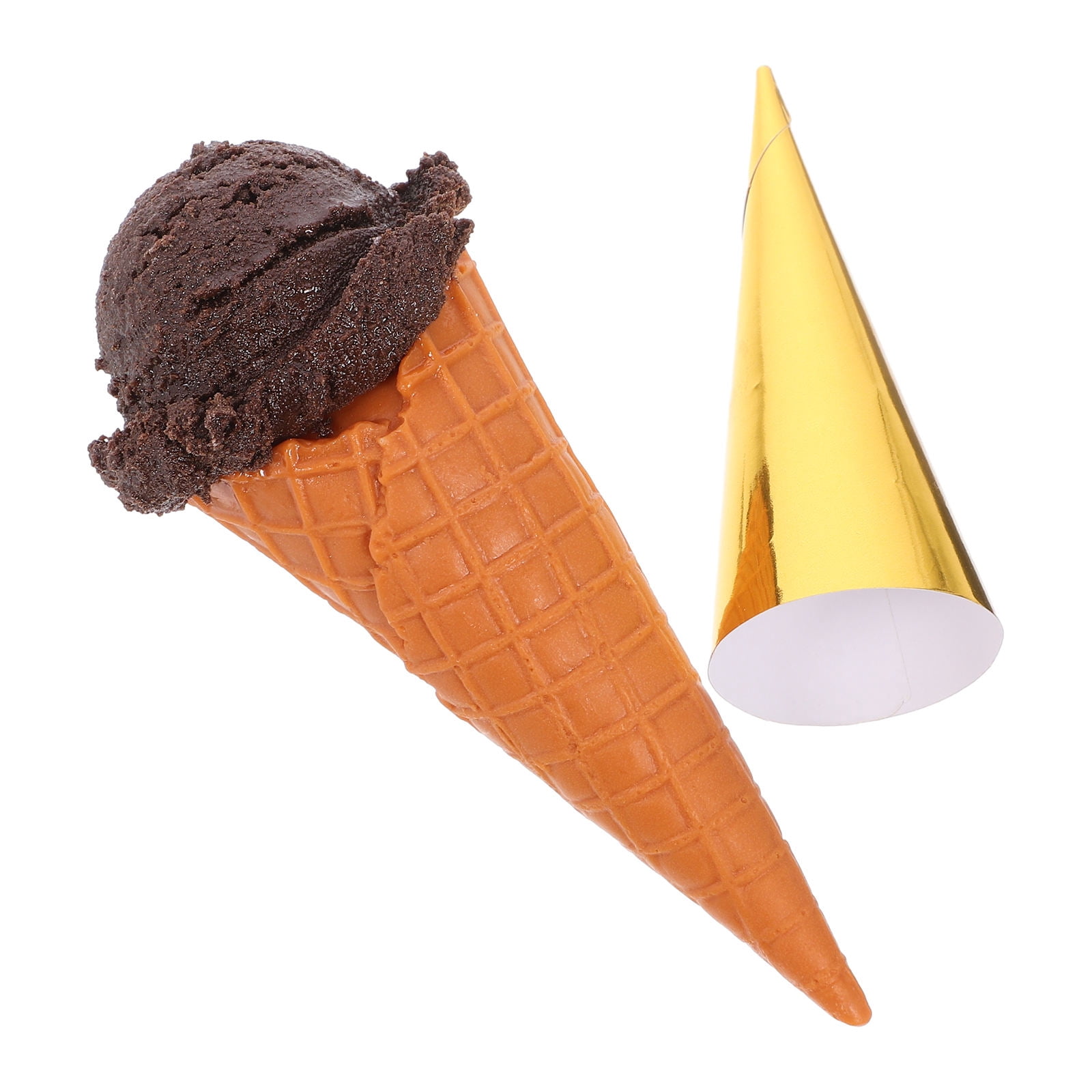 HOMEMAXS Fake Ice Cream Cone Prop Realistic Dessert Photographic Coffee ...