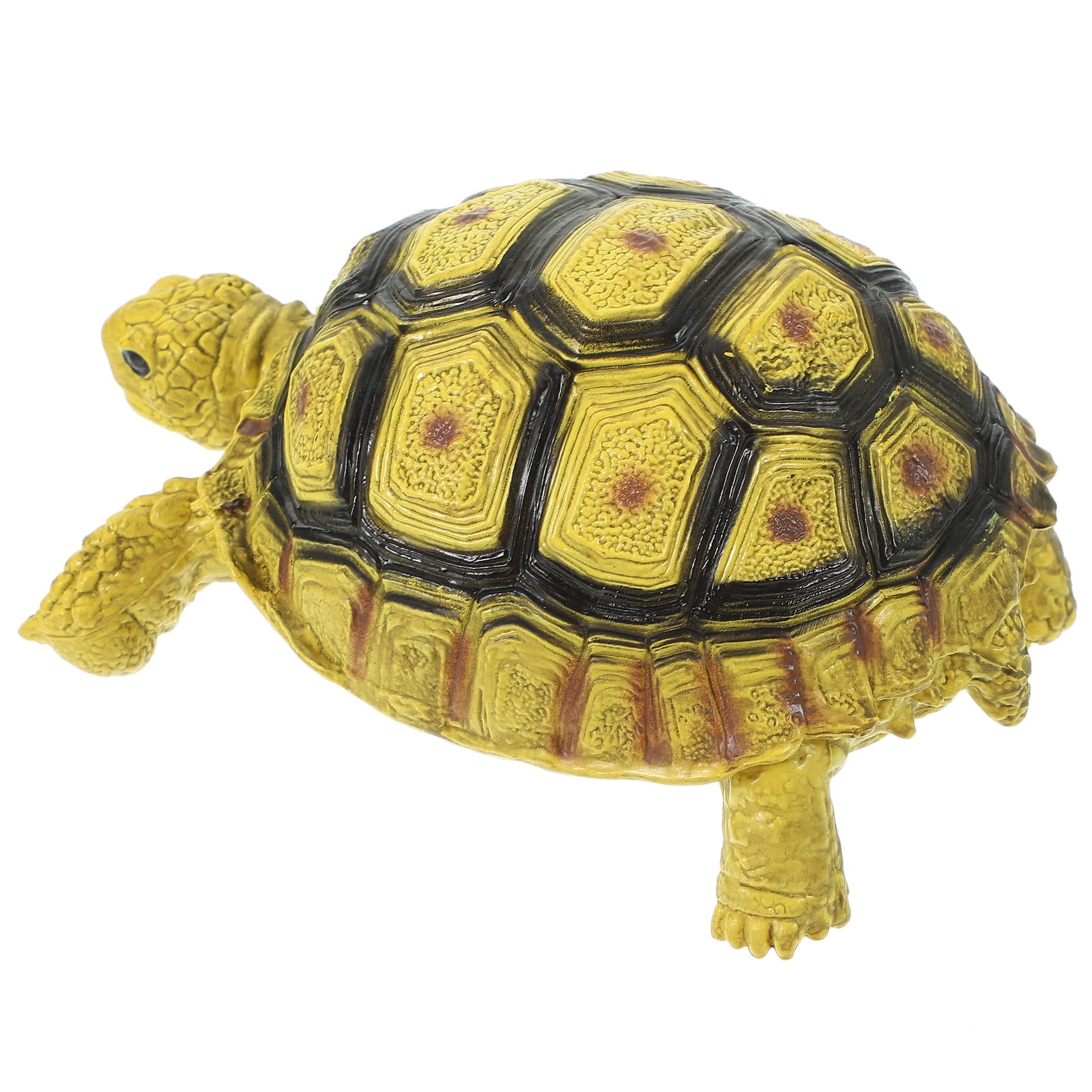 Lifelike Simulation Turtle Model for Decor Yellow Plastic Animal ...
