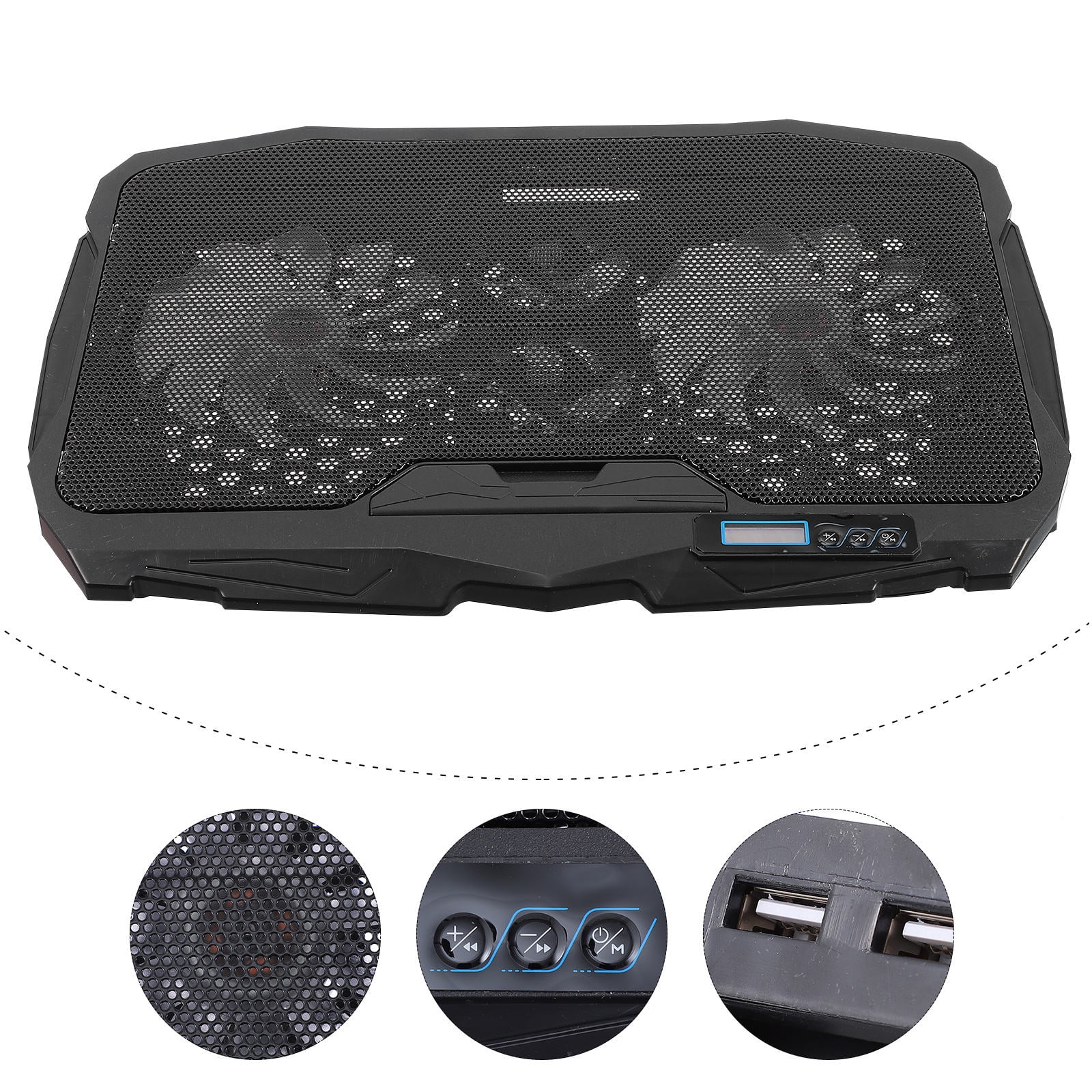 HOMEMAXS Fan Laptop Cooling Pad Gear Adjustable Gaming Laptop Cooling ...