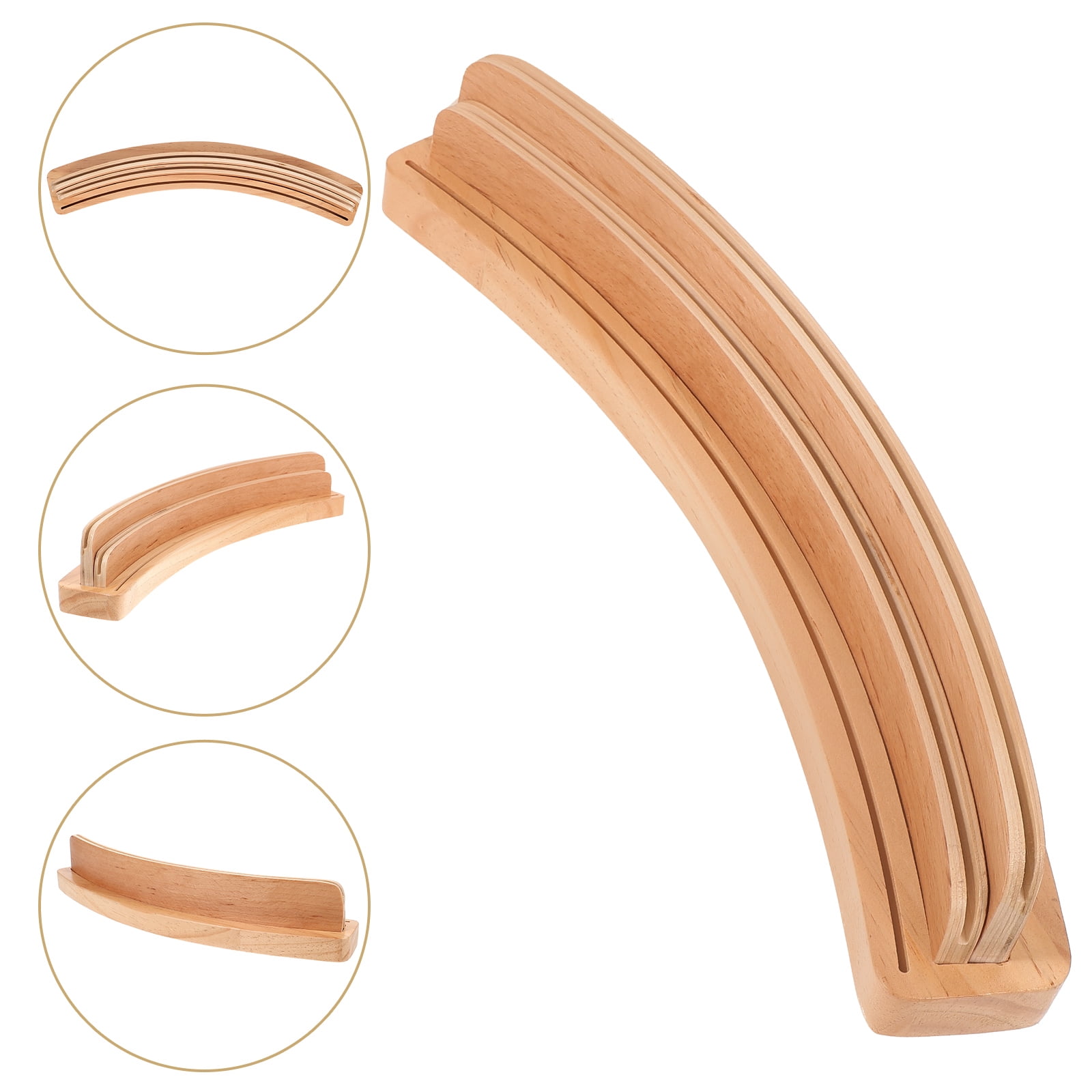 HOMEMAXS Fbestonzon Curved Holder, 2 Tiers Wood Holders, Wooden Playing Card Holder Racks ...