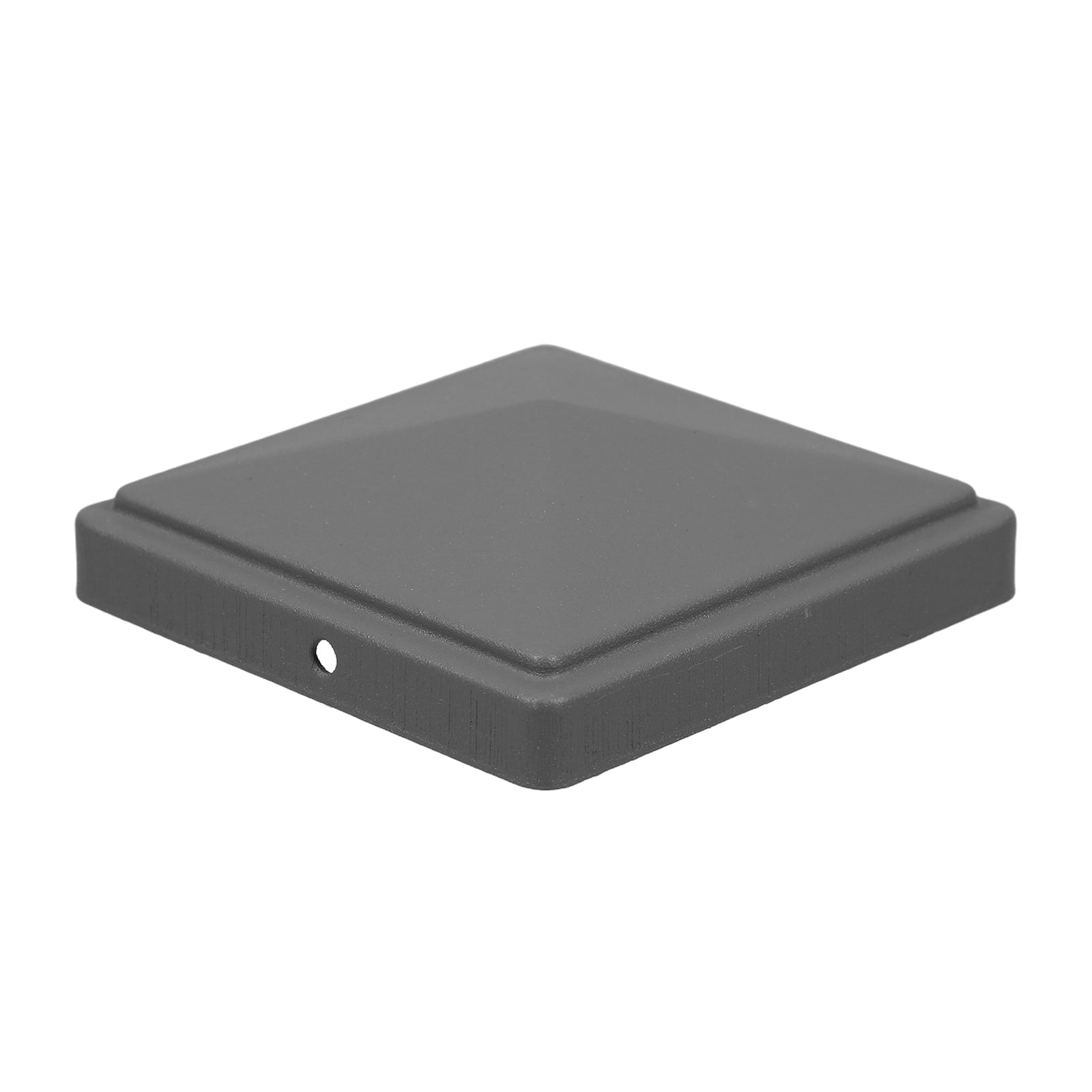 BEADCEST Protective Cover Fence Post Cap Dark Grey Steel 1Set 4.1X4.1X1 ...