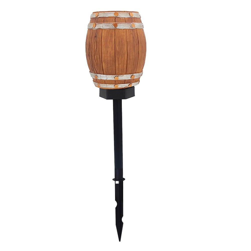 HOMEMAXS Fence Stakes Wine Barrel Solar Light 41.00X10.50X10.50CM ...